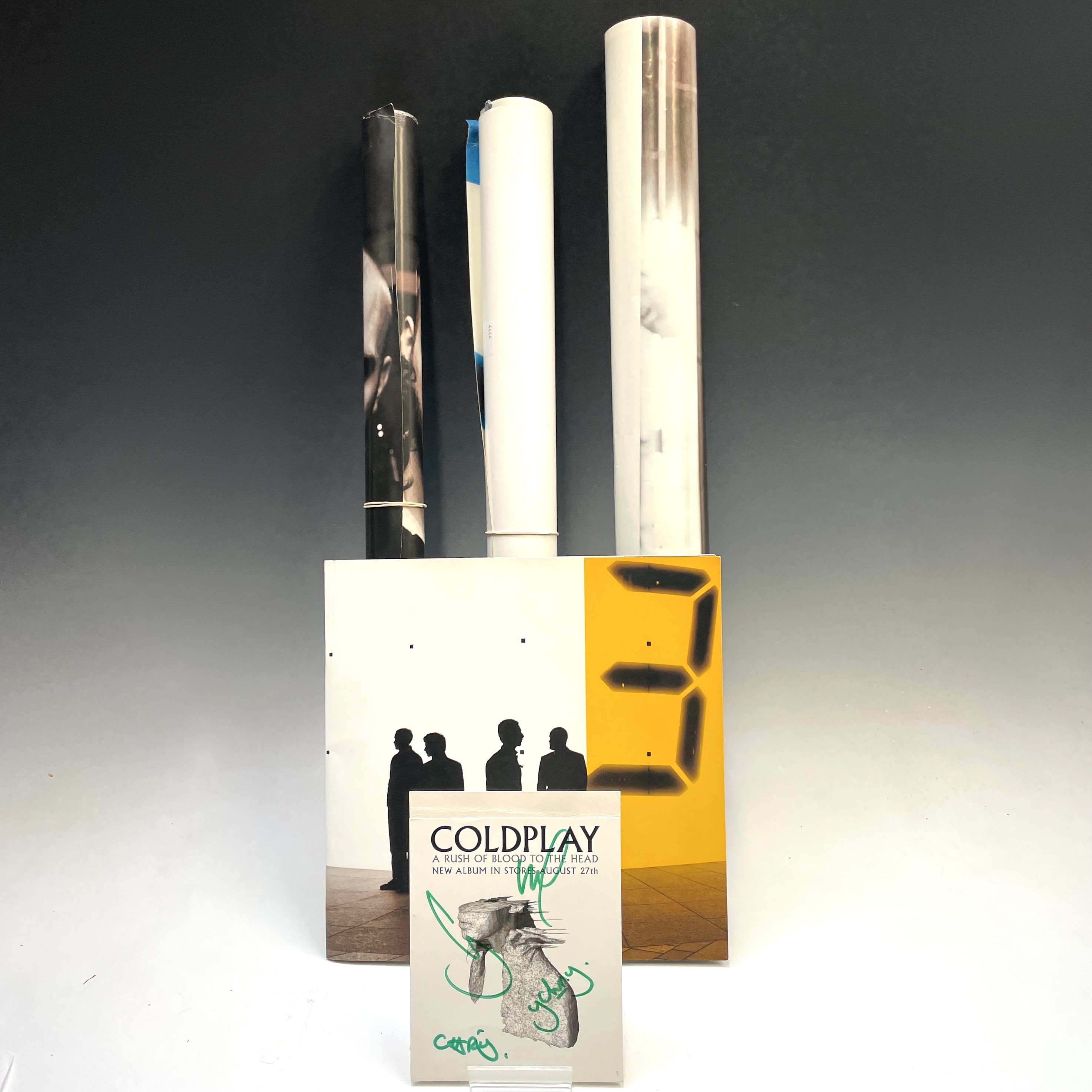 Lot 942 - Coldplay Autograph. An advertising display