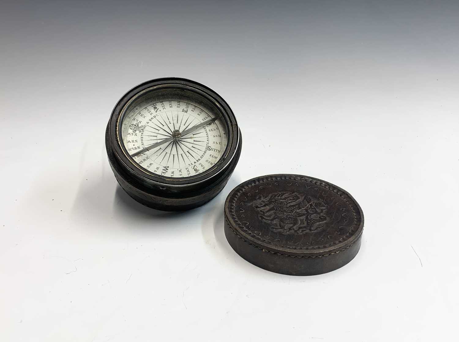 Lot 263 - A late Victorian dry card brass compass by T.