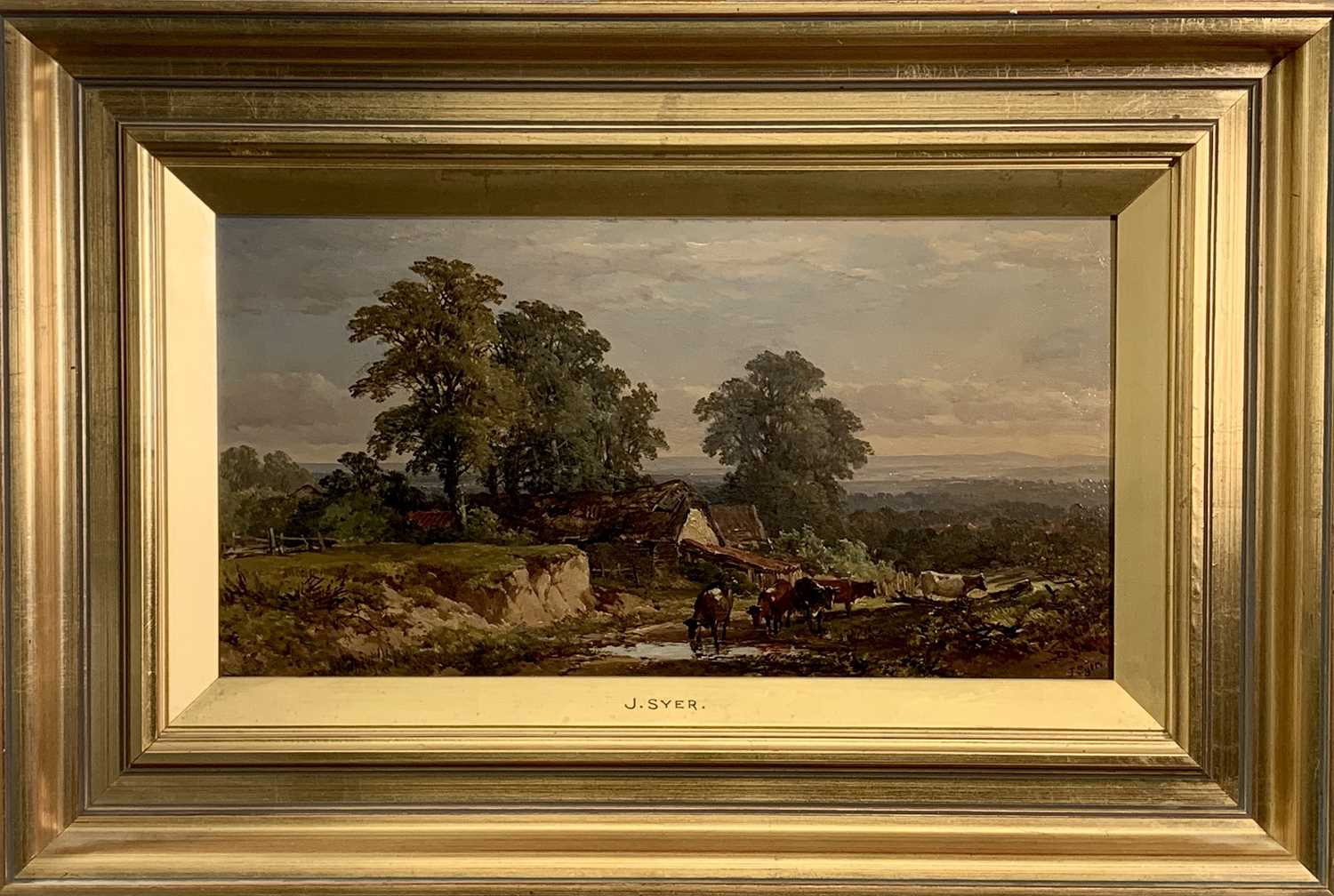 Lot 561 - John I SYER (1815-1885) Cattle in a