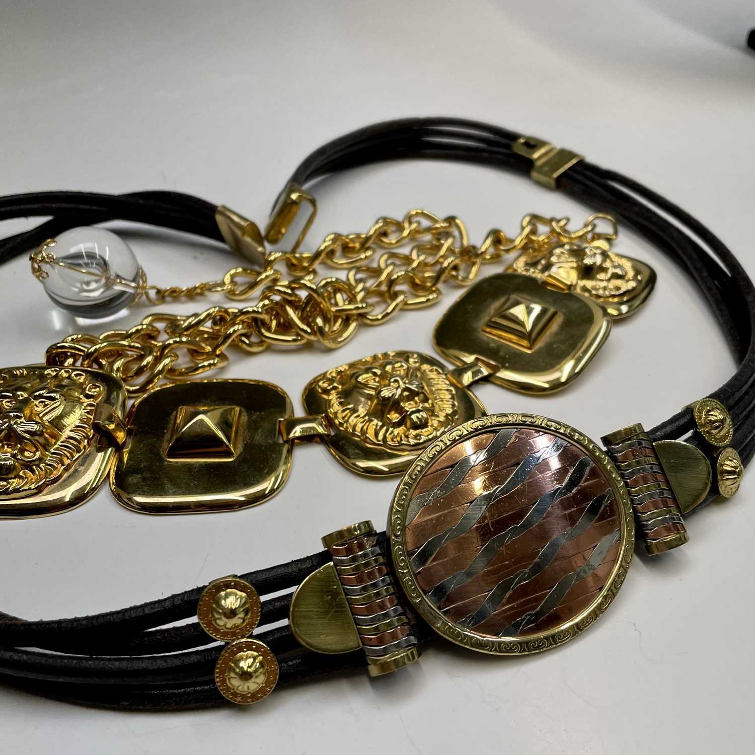 Lot 1014 - A Spanish 1980's gold plated link and chain