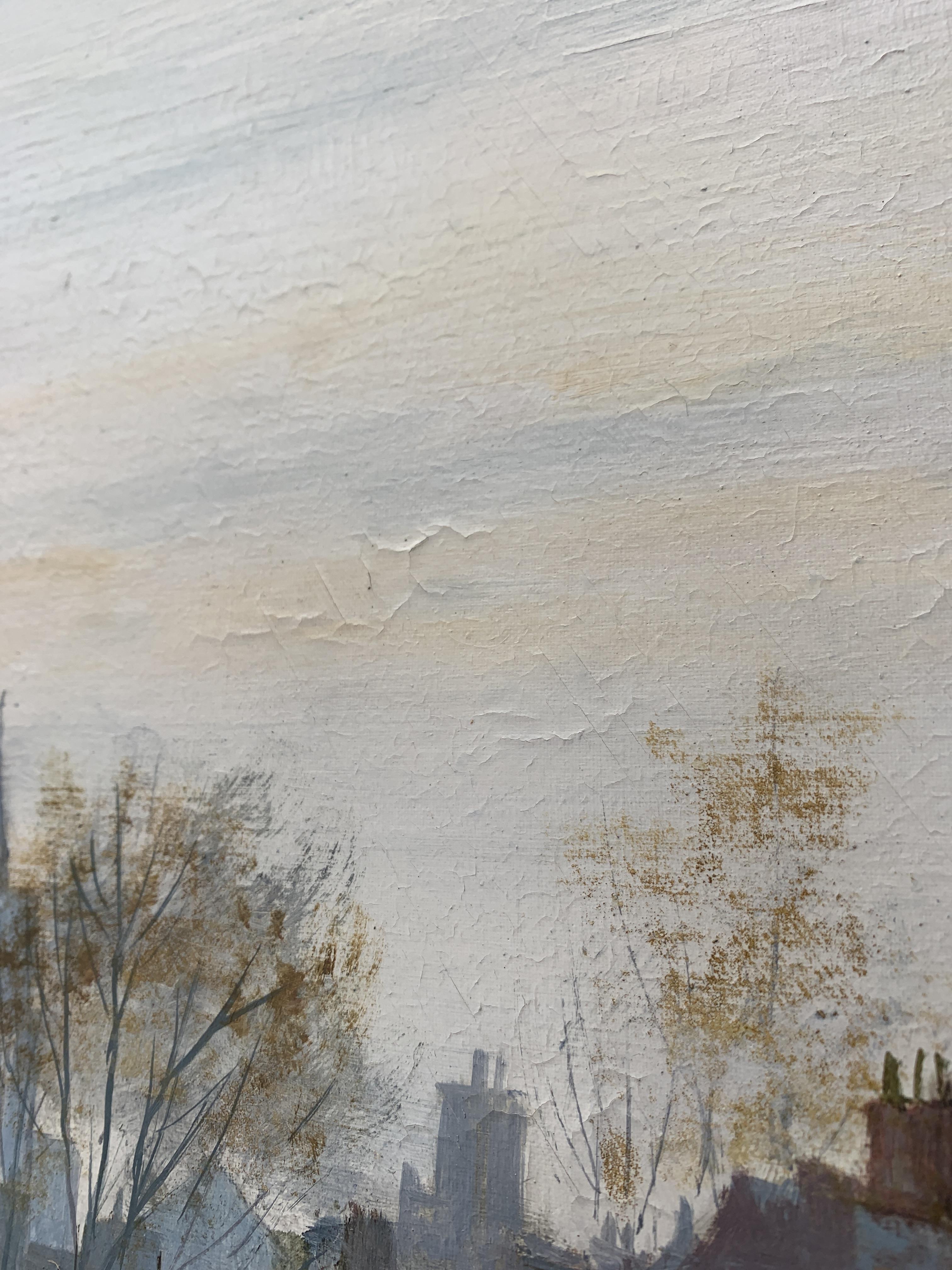 Lot 415 - Jeremy KING (1933-) Chiswick Eyot Oil on