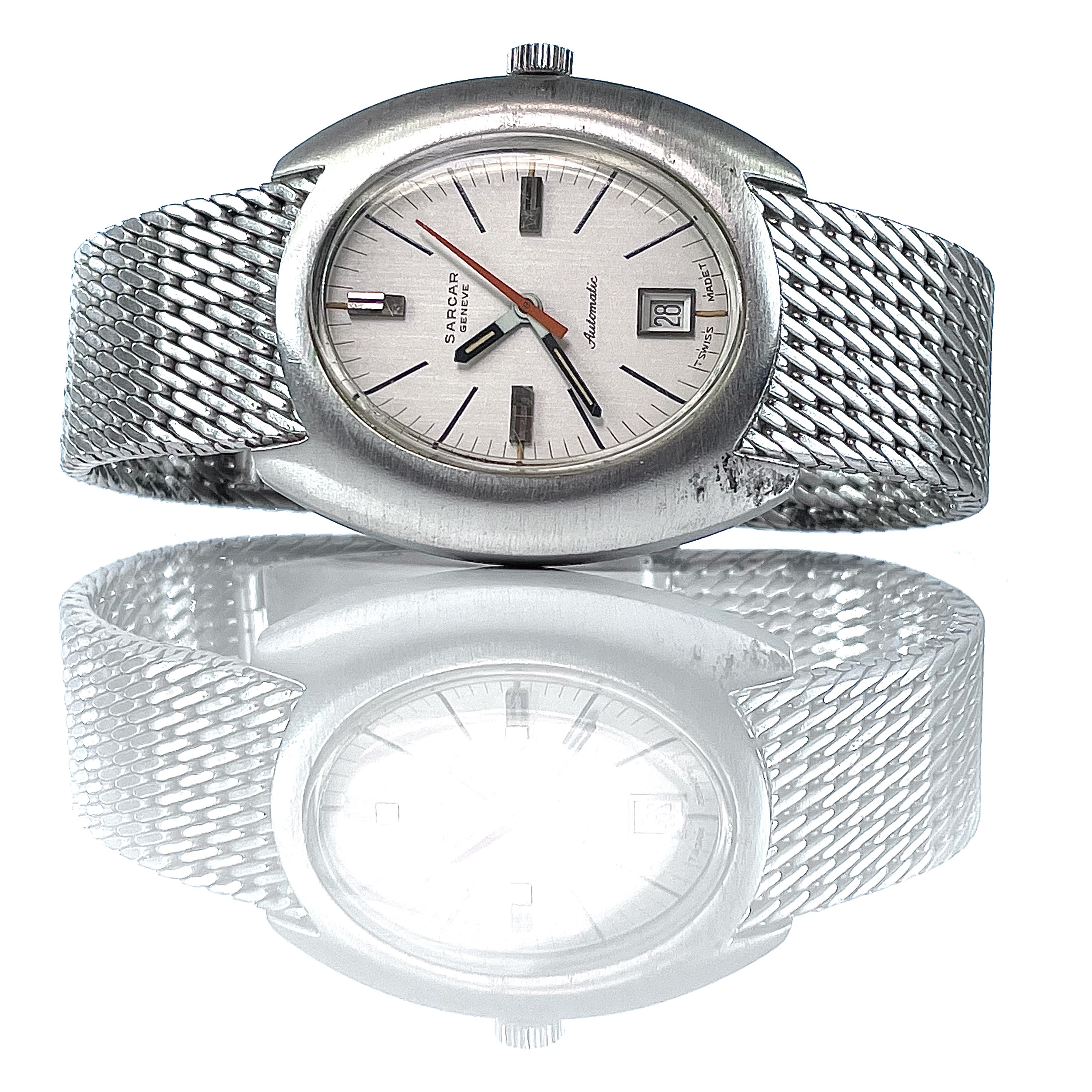 Lot 378 - A 1960's Sarcar automatic stainless steel