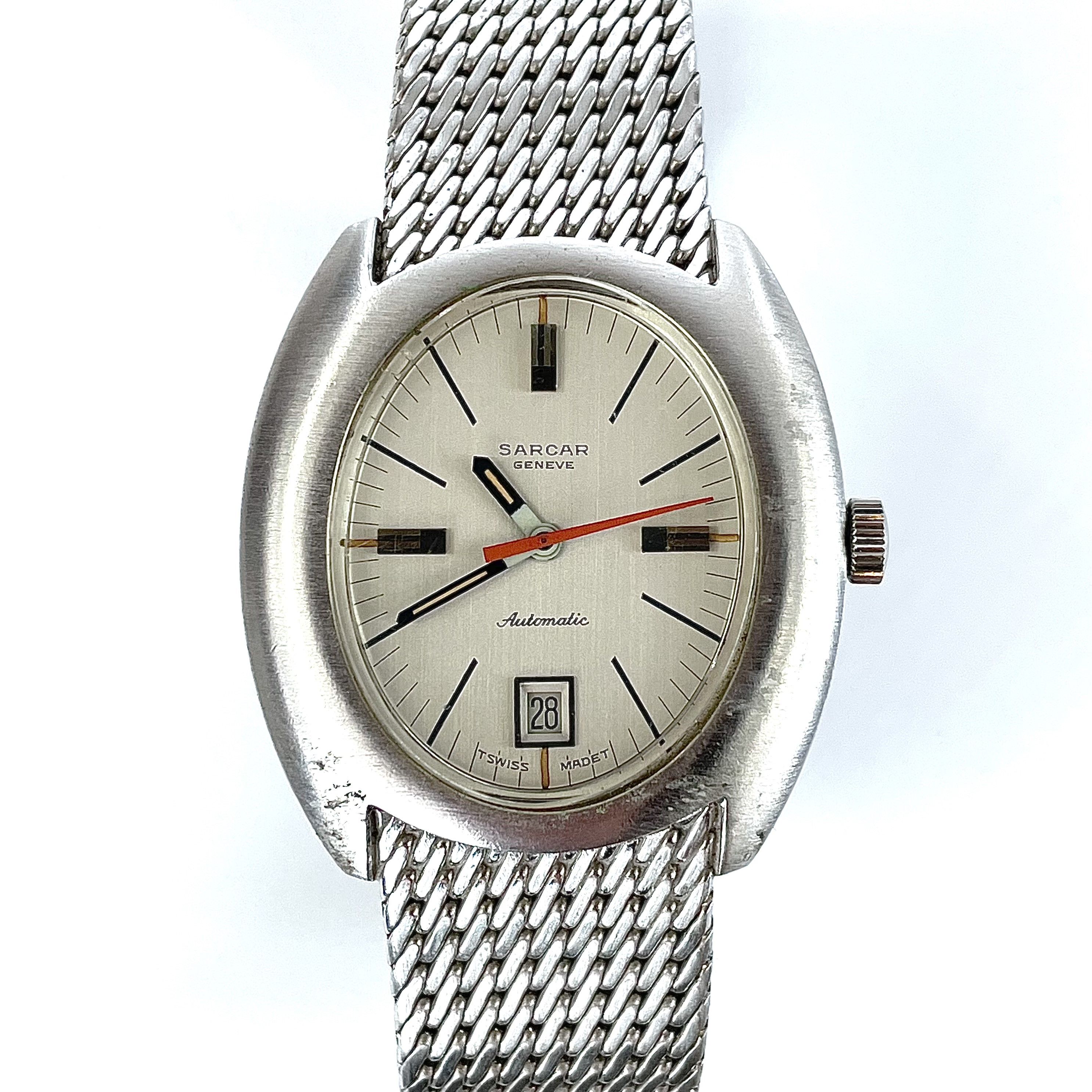 Lot 378 - A 1960's Sarcar automatic stainless steel