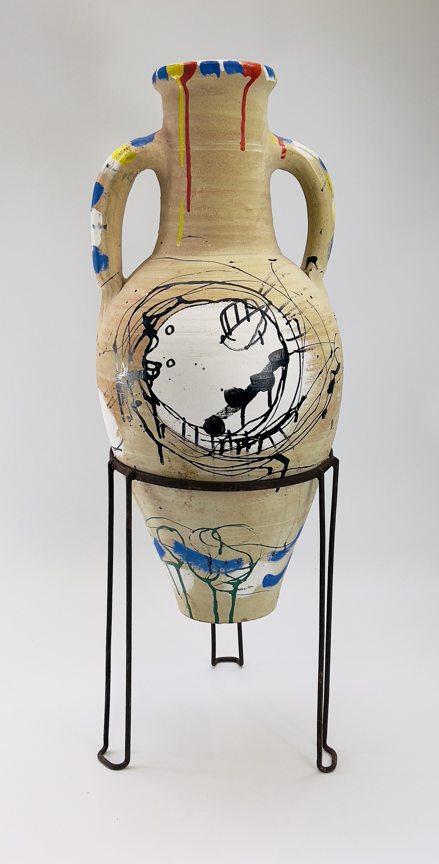 Lot 159 - Tony "Doc" SHIELS (1938) Painted Amphora
