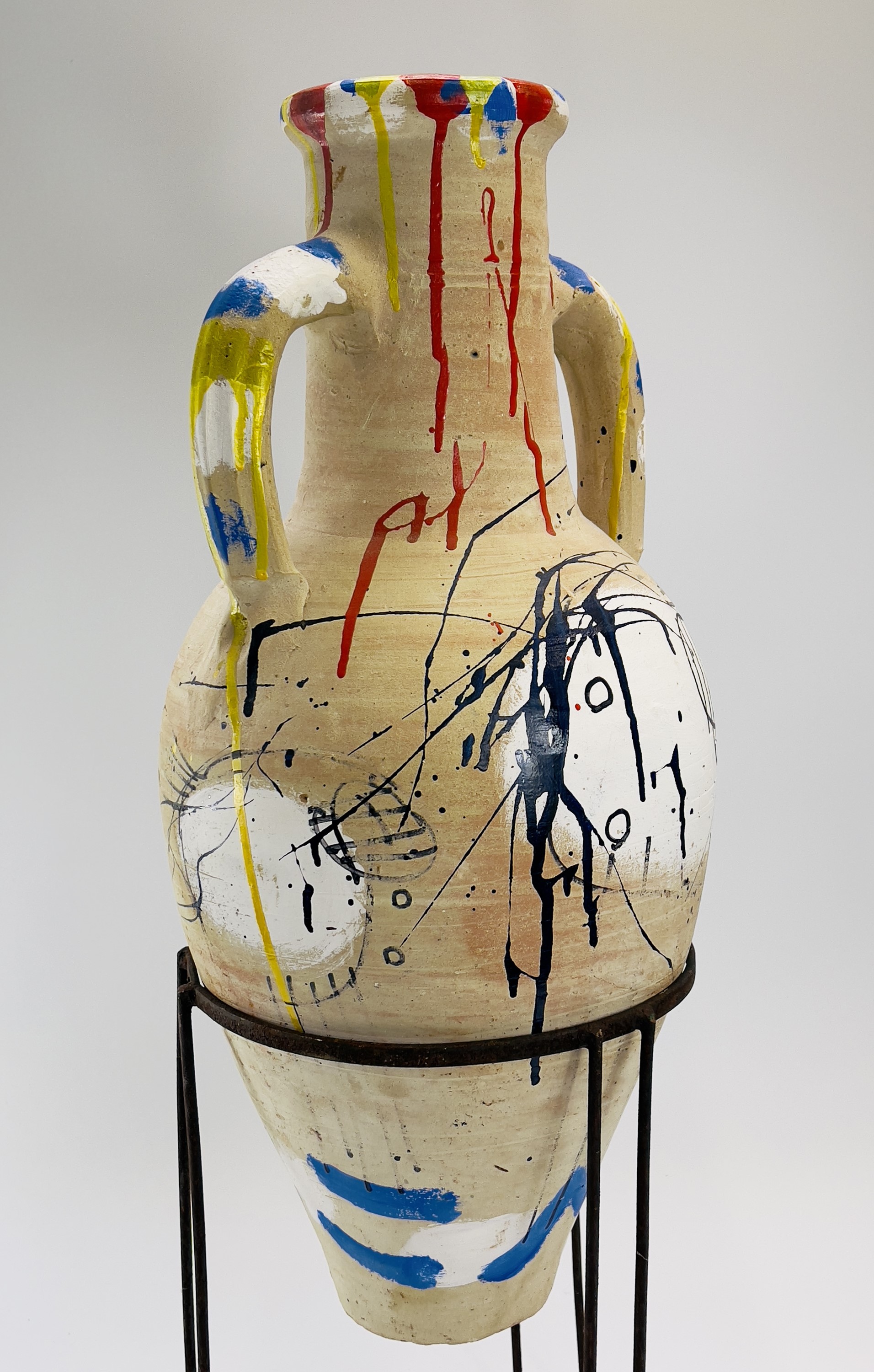 Lot 159 - Tony "Doc" SHIELS (1938) Painted Amphora