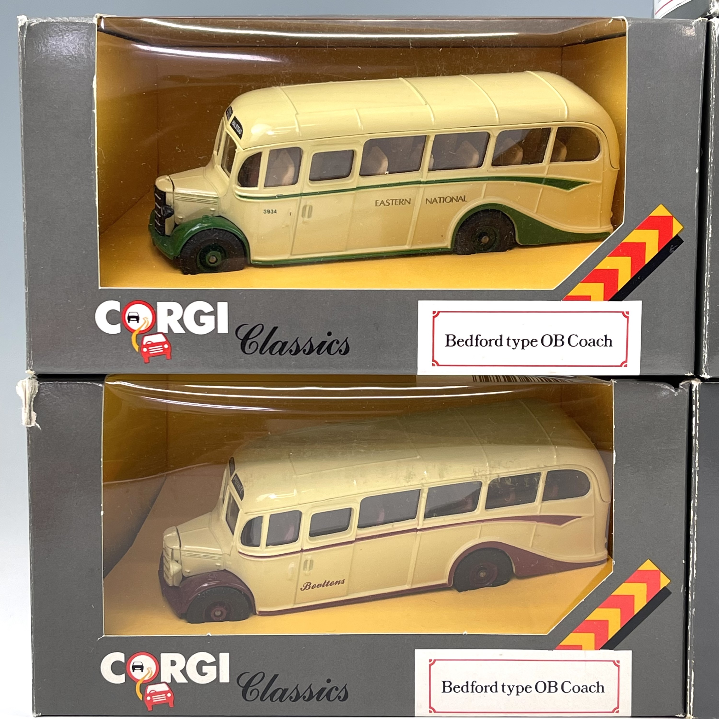 Lot 635 - Corgi Bedford OB Die Cast Coaches. A box