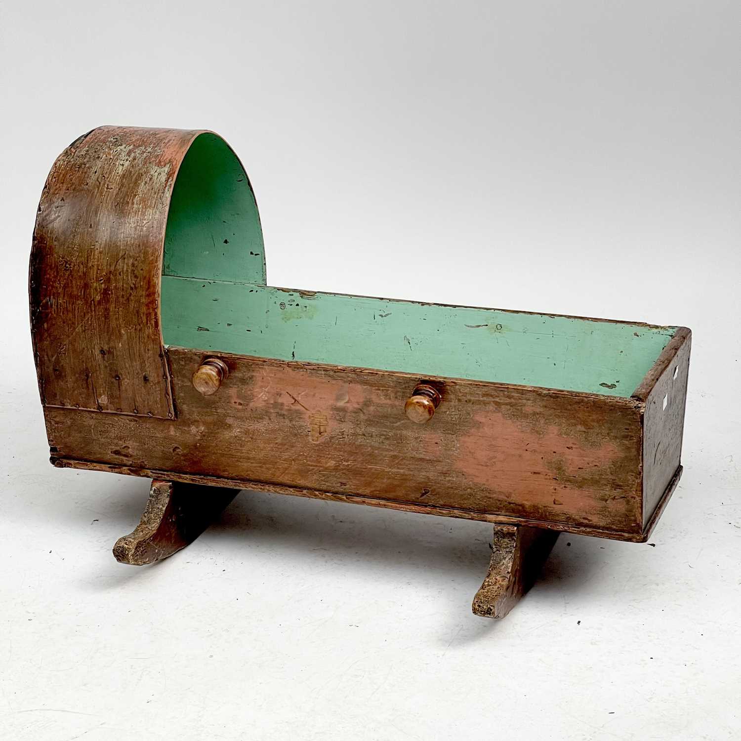 Lot 3131 - A possibly Scottish 19th century pine crib,