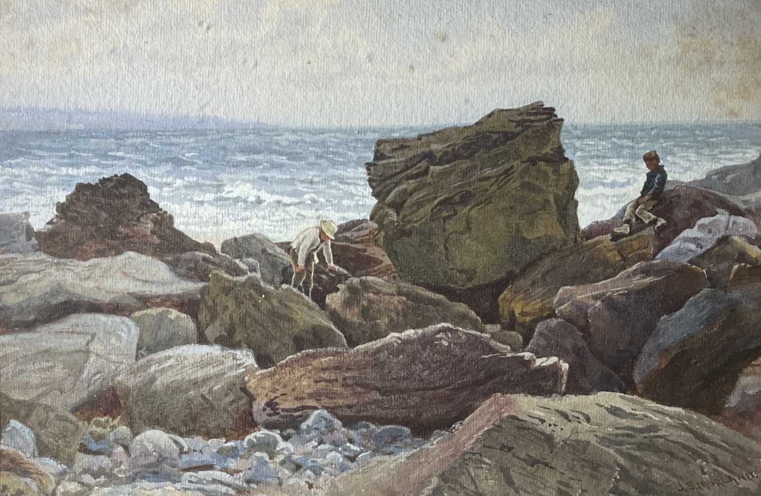 Lot 664 - James Smith MORLAND (1846-1921) Rockpools