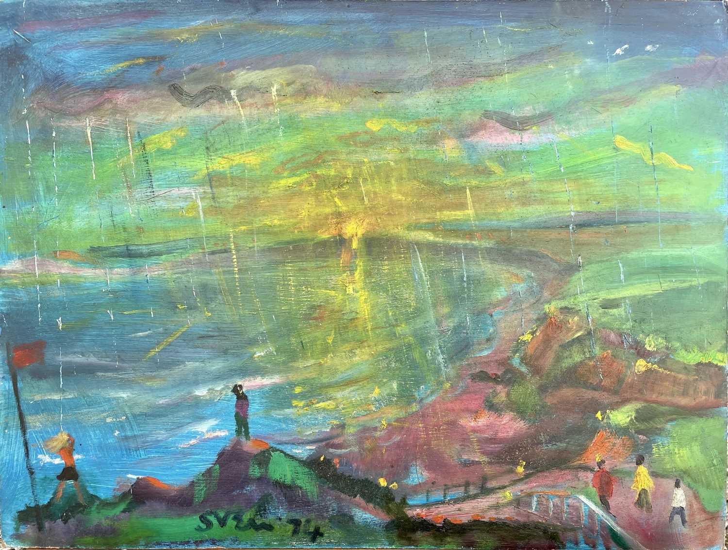Lot 690 - Sven BERLIN (1911-1999) Bay Oil on board