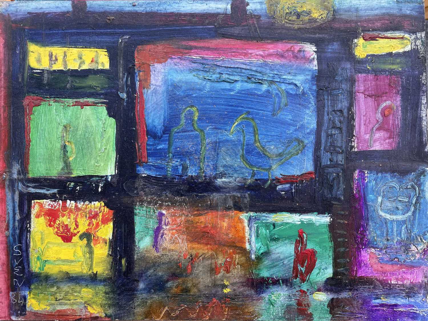 Lot 32 - Sven BERLIN (1911-1999) Country Lane Oil on