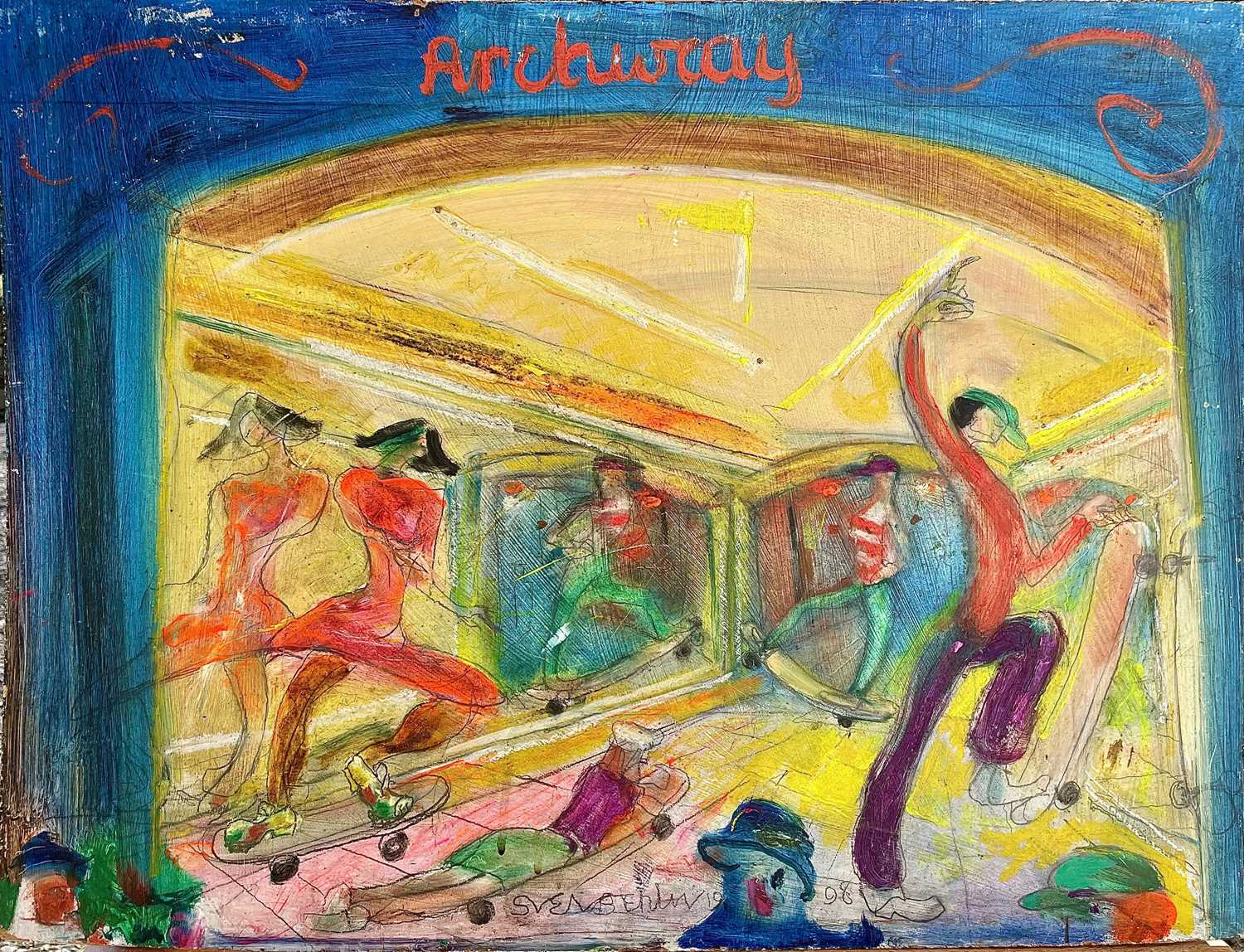 Lot 702 - Sven BERLIN (1911-1999) Skate Boarders