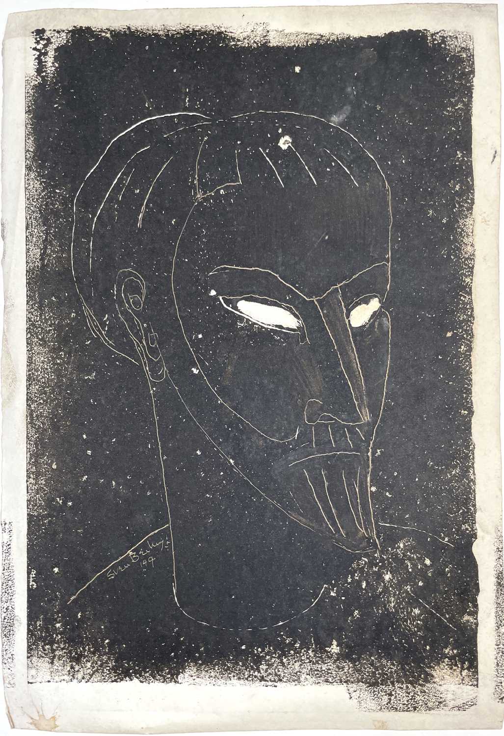 Lot 173 - Sven BERLIN (1911-1999) Portrait Monotype