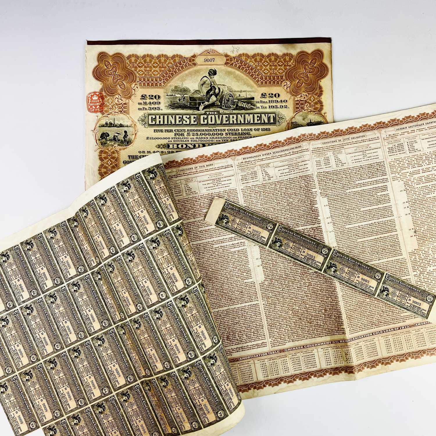 Lot 134 - Chinese Government Bonds. Comprising 2 x