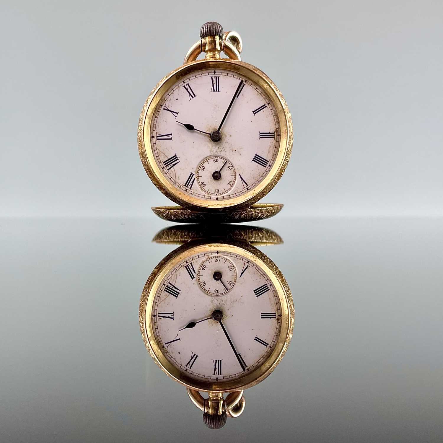 Lot 509 - AMENDMENT A14ct gold cased fob pocket watch,