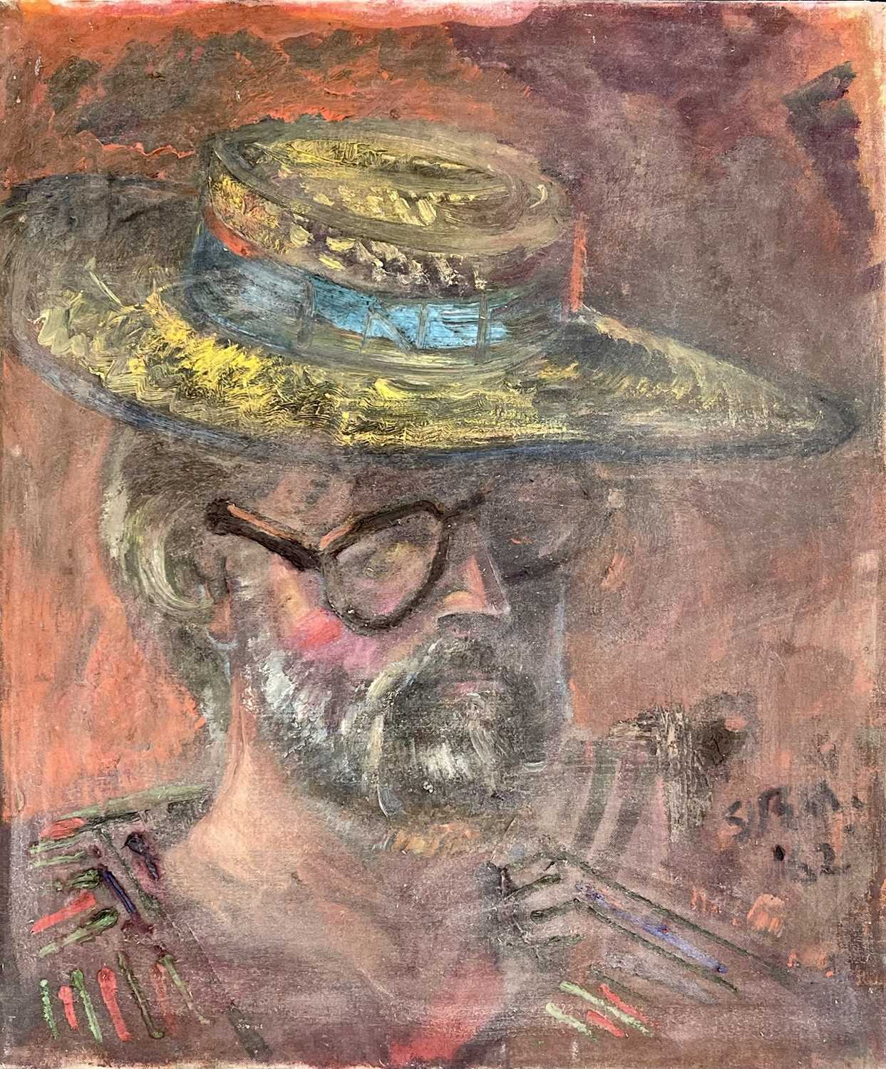 Lot 199 - Sven BERLIN (1911-1999) Self-Portrait Oil on