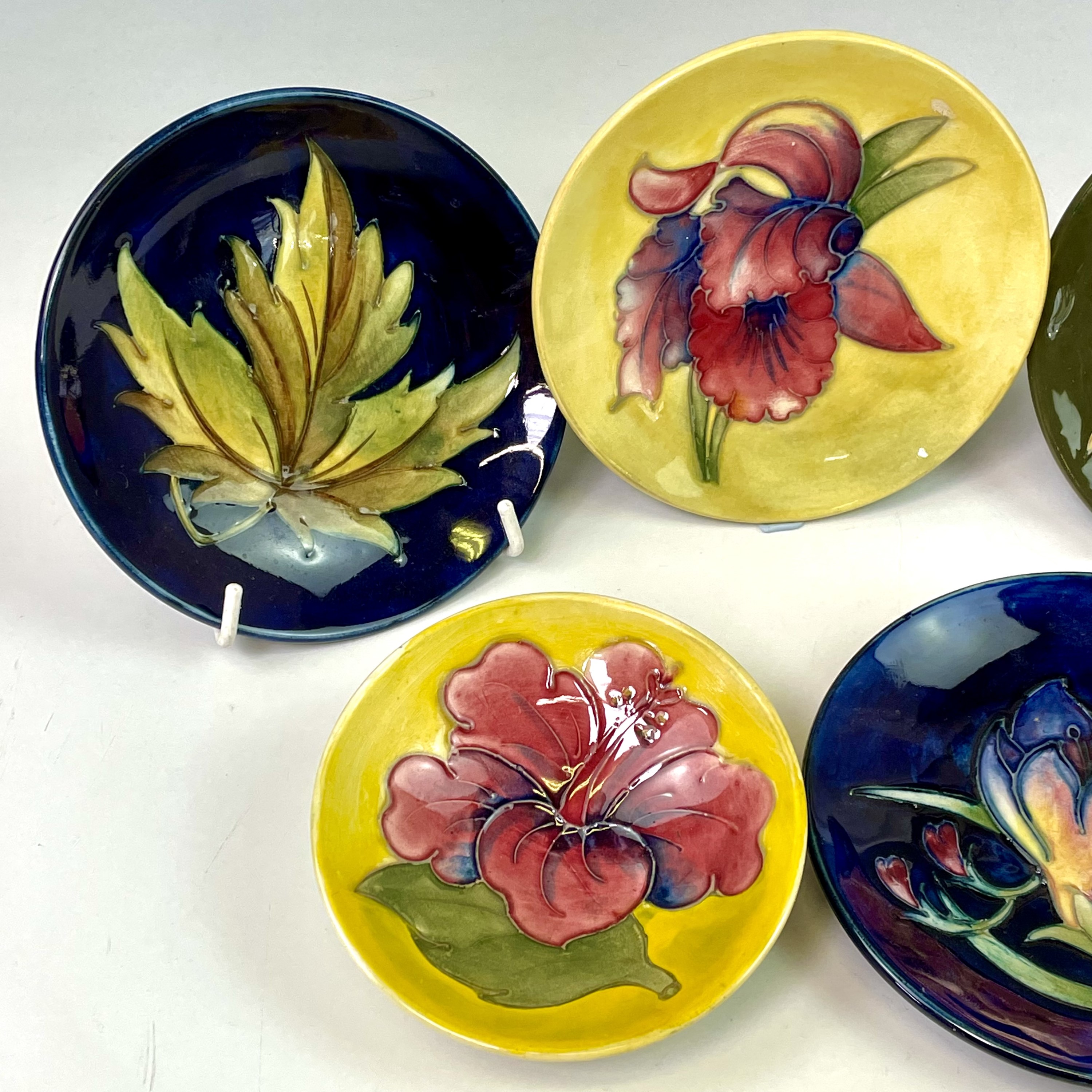 Lot 855 - A Moorcroft pottery Maple leaf pin tray