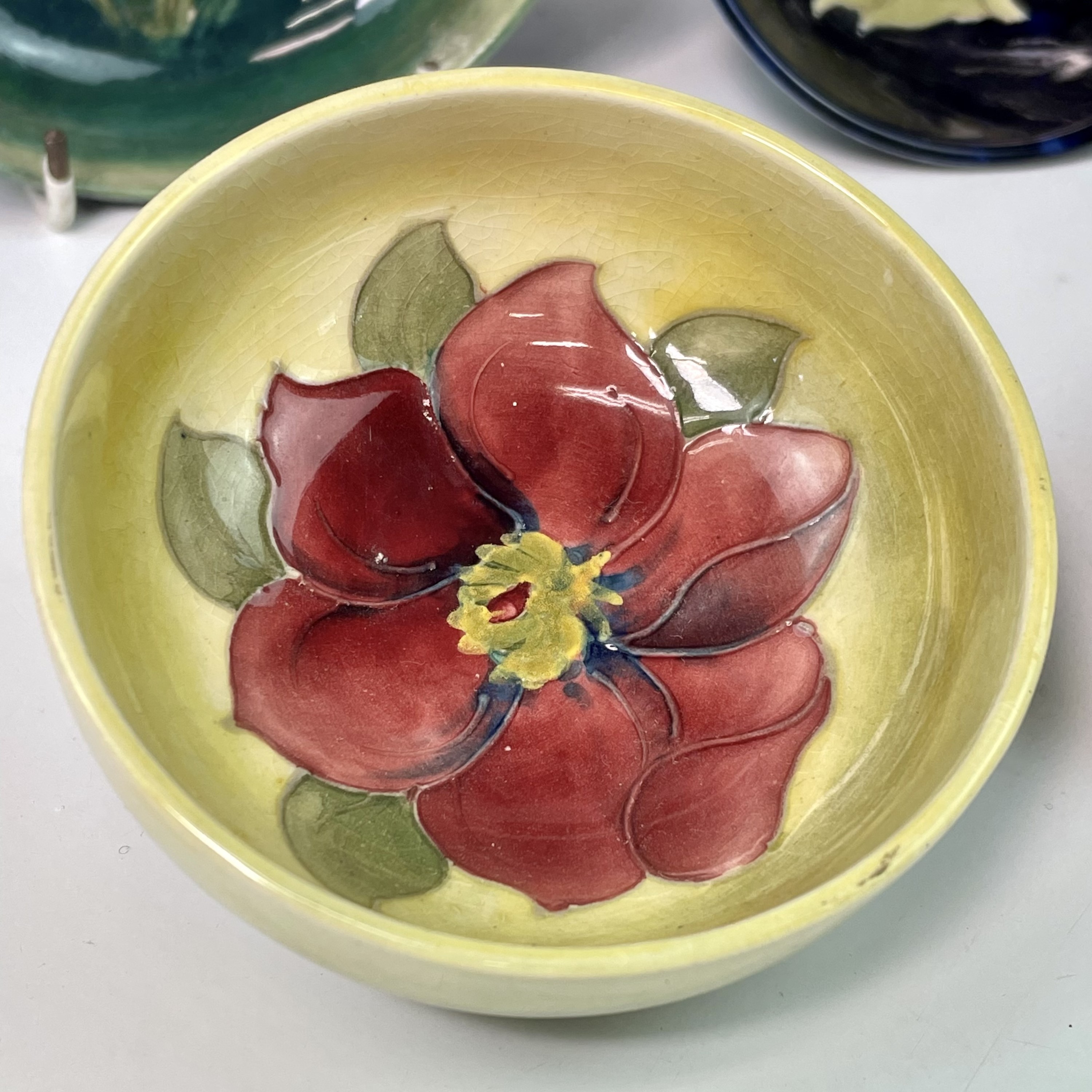 Lot 861 - A Moorcroft pottery Magnolia oval pin tray