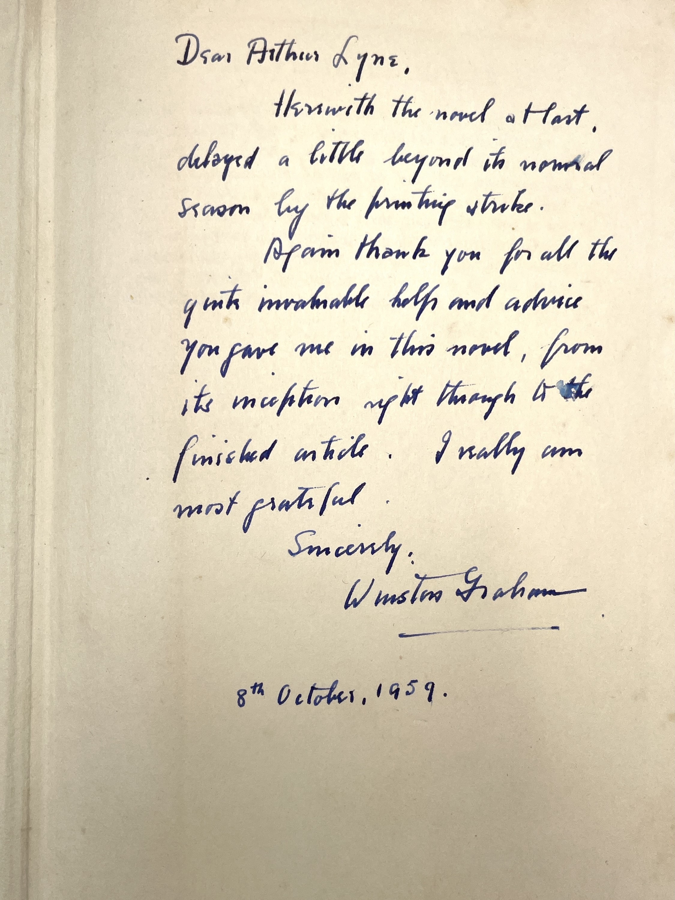 Lot 1233 - WINSTON GRAHAM. 'The Tumbled House,' signed