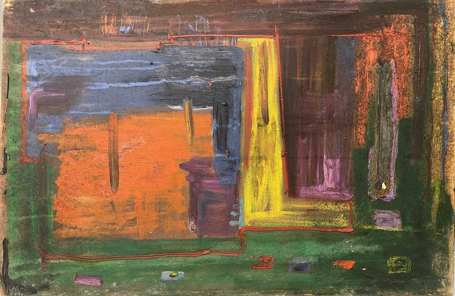 Lot 635 - Sven BERLIN (1911-1999) Abstract Oil on