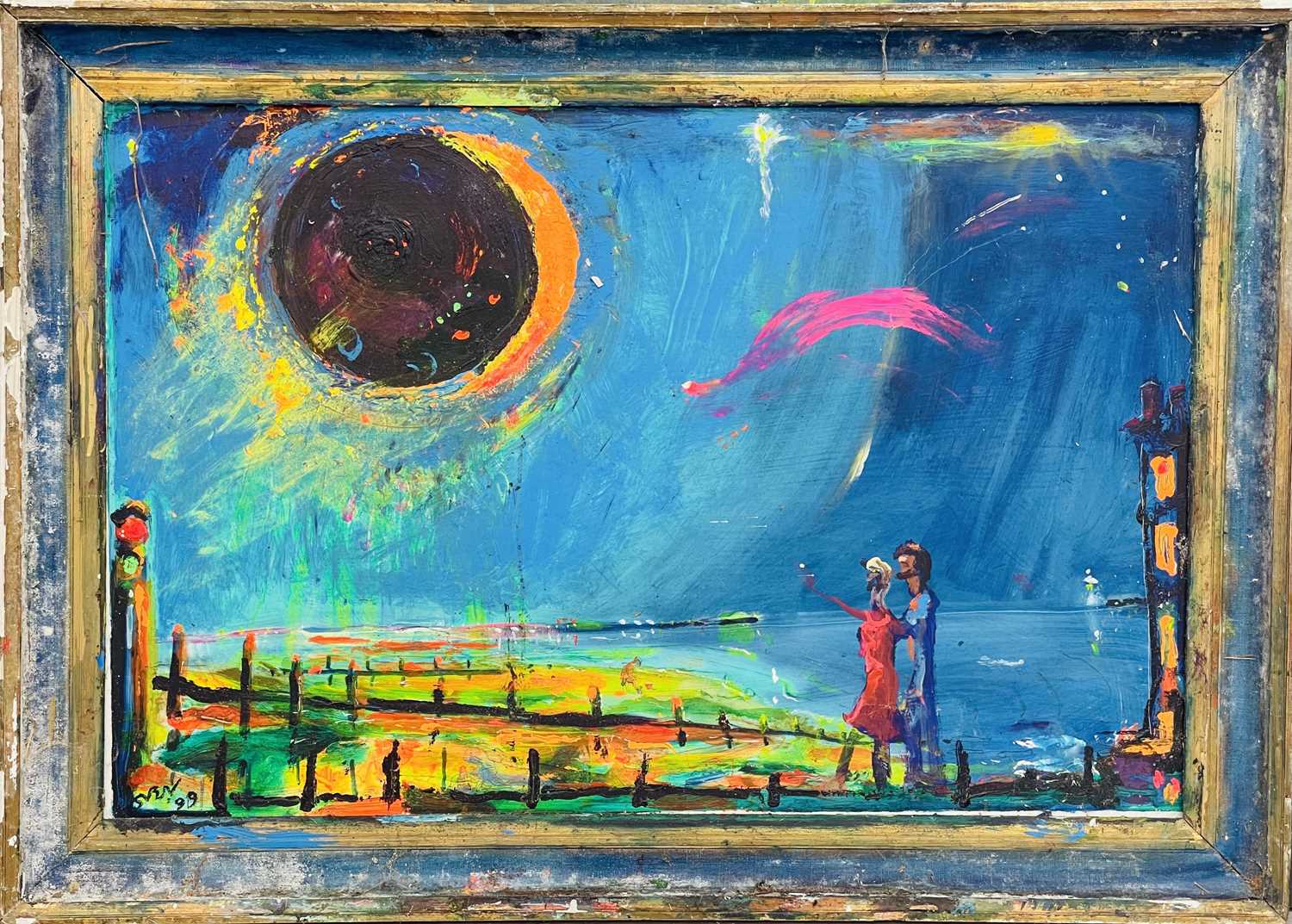 Lot 258 - Sven BERLIN (1911-1999) The eclipse Oil on