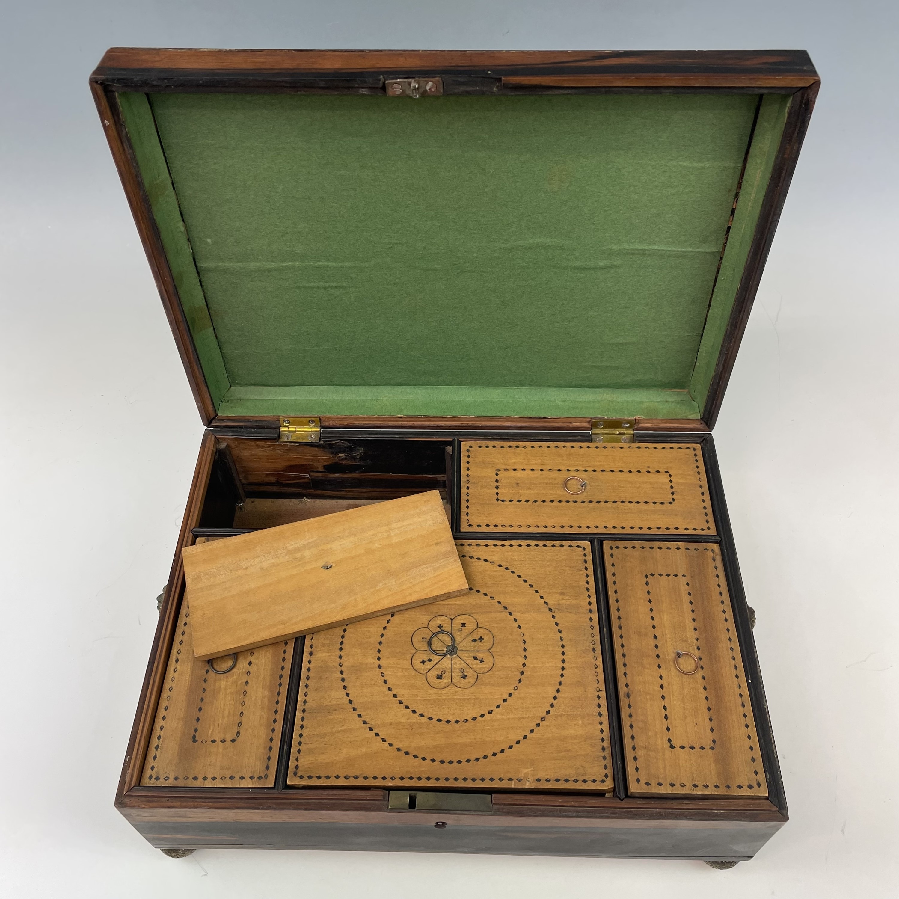 Lot 13 - An Indian coromandel wood rectangular casket,