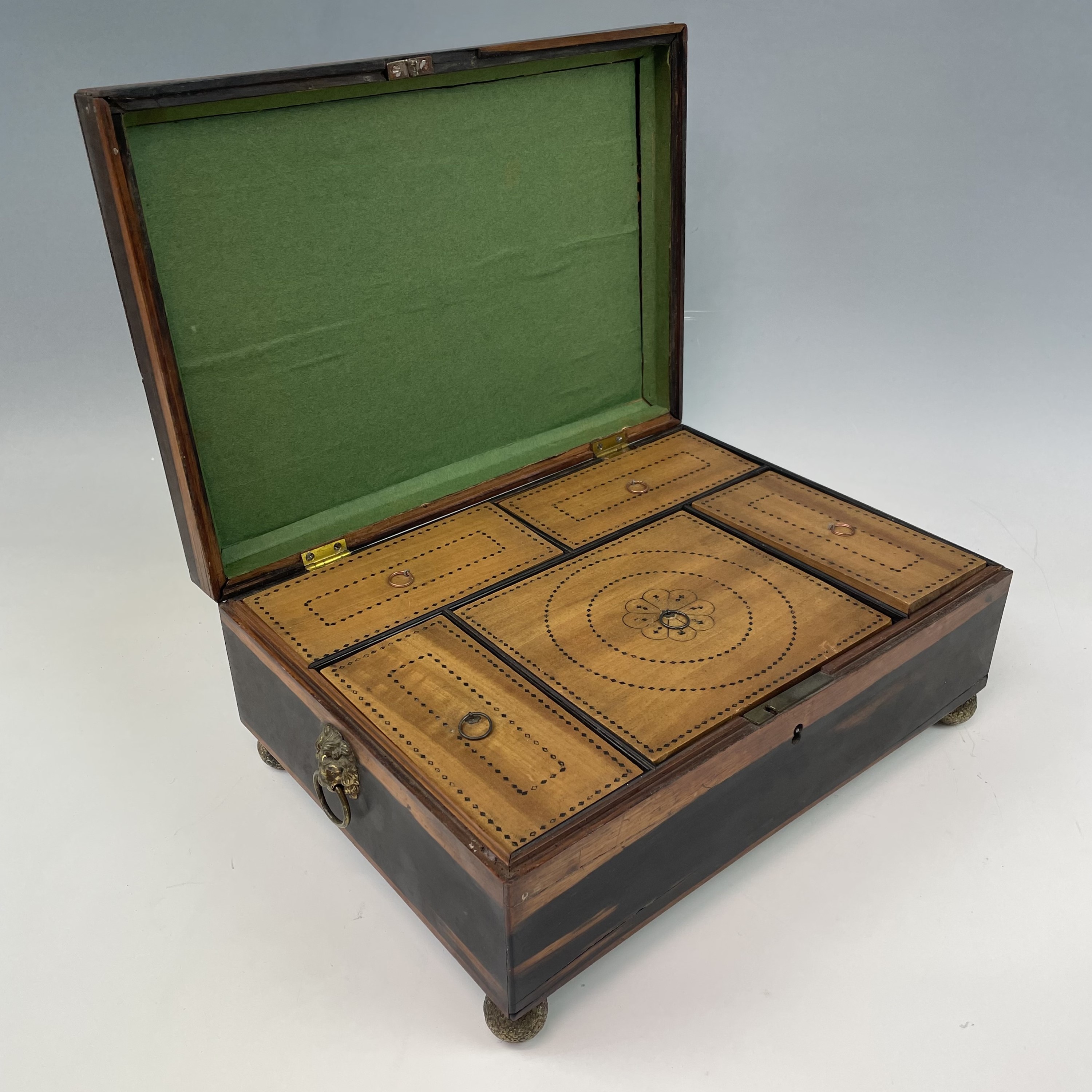 Lot 13 - An Indian coromandel wood rectangular casket,