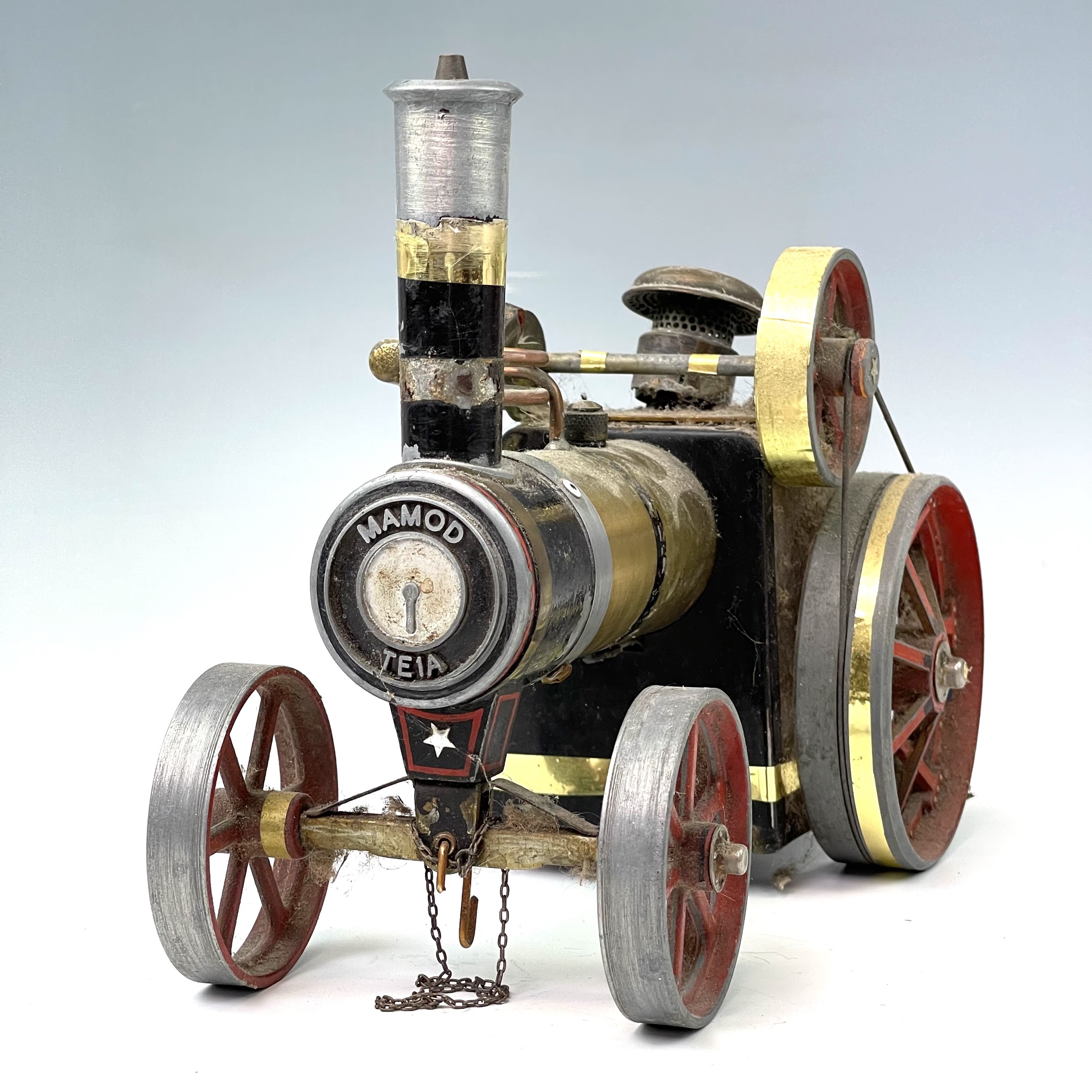 Lot 195 - A Mamod SW1 Green steam wagon with burner