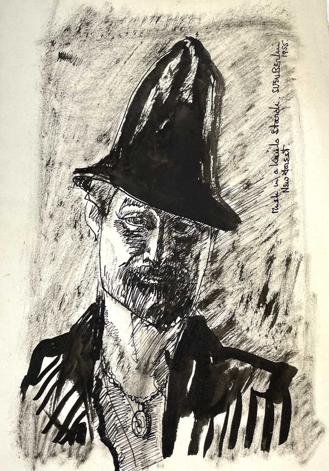 Lot 196 - Sven BERLIN (1911-1999) Self portrait Pen