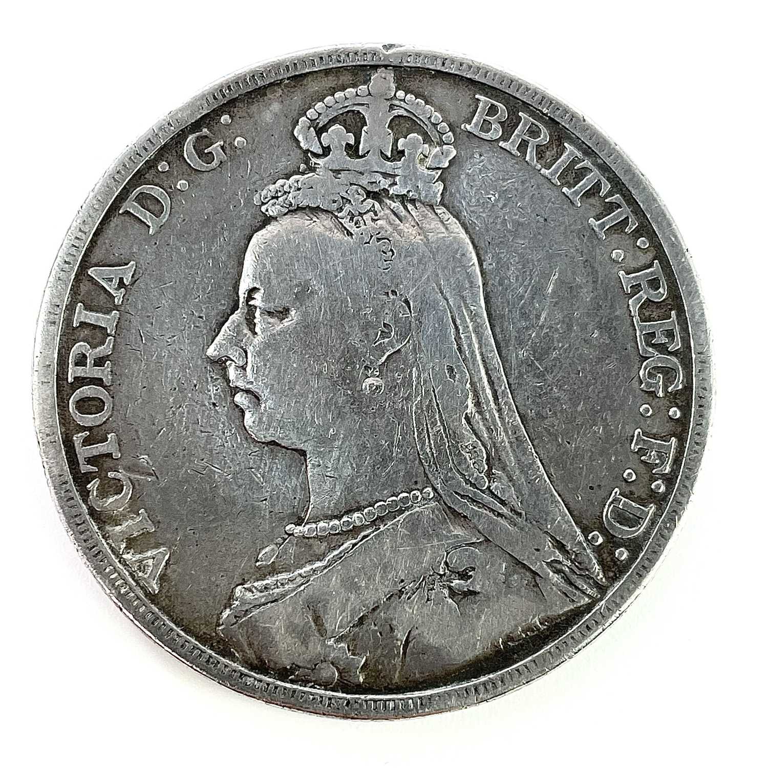 Lot 250 - A Victoria 1889 silver crown coin, Jubilee