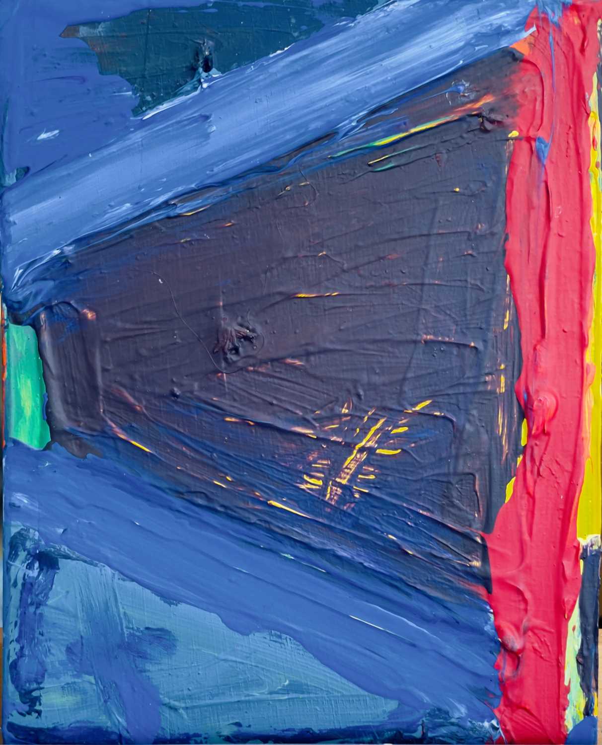 Lot 424 - Anthony FROST (1951) Yellow Drip Acrylic on