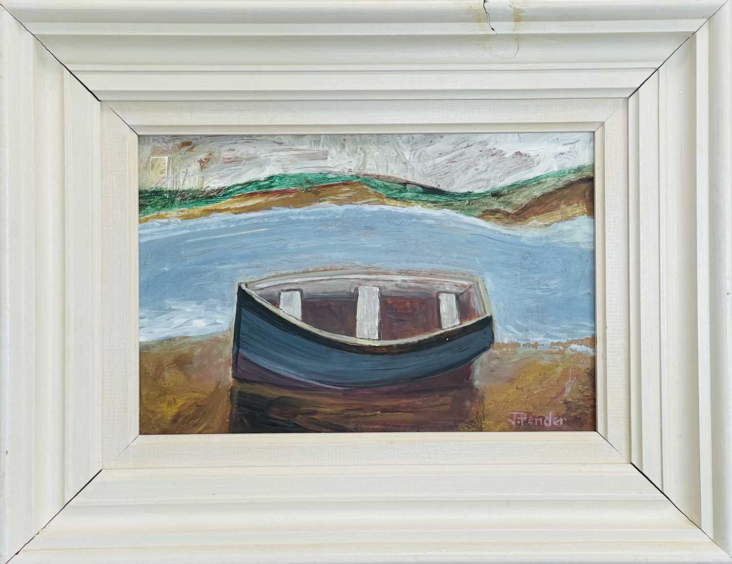 Lot 401 - Jack PENDER (1918-1998) Lonely Punt Oil on