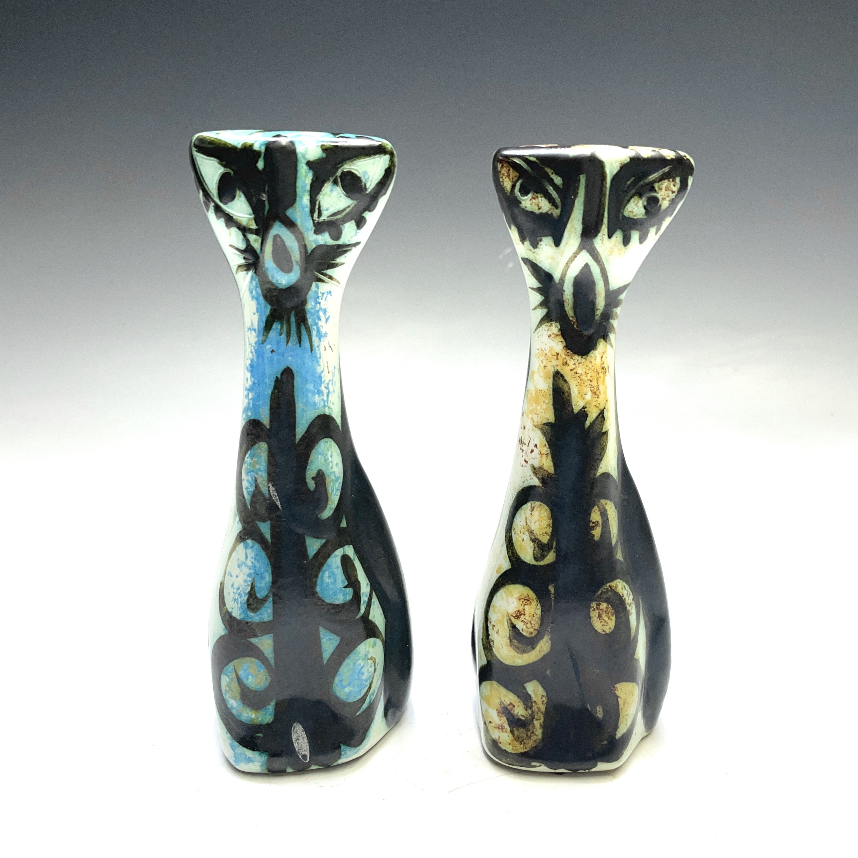 Lot 985 - Two Celtic Newlyn pottery figures of