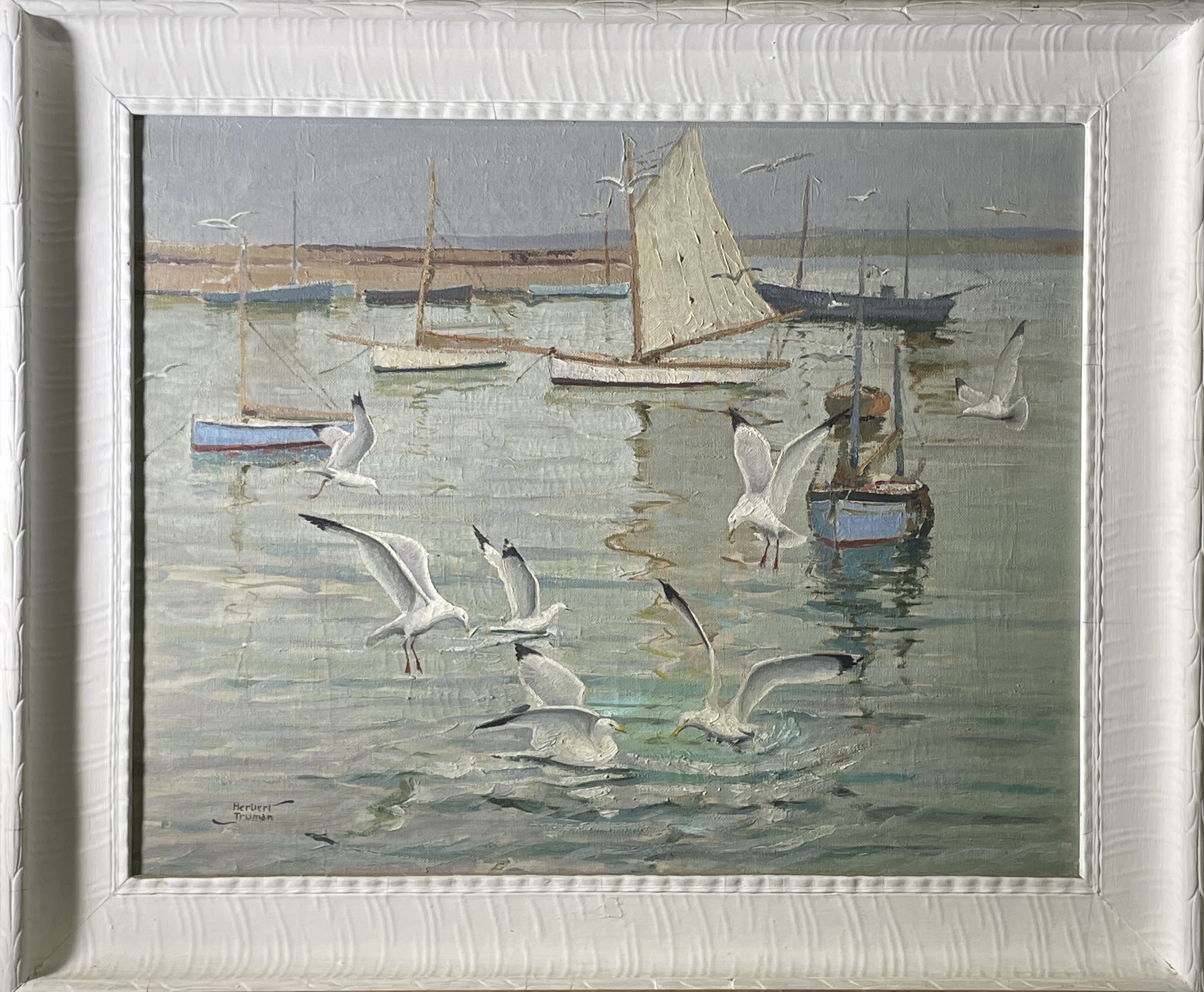 Lot 344 - Herbert TRUMAN (1883-1957) 'Seagulls at St