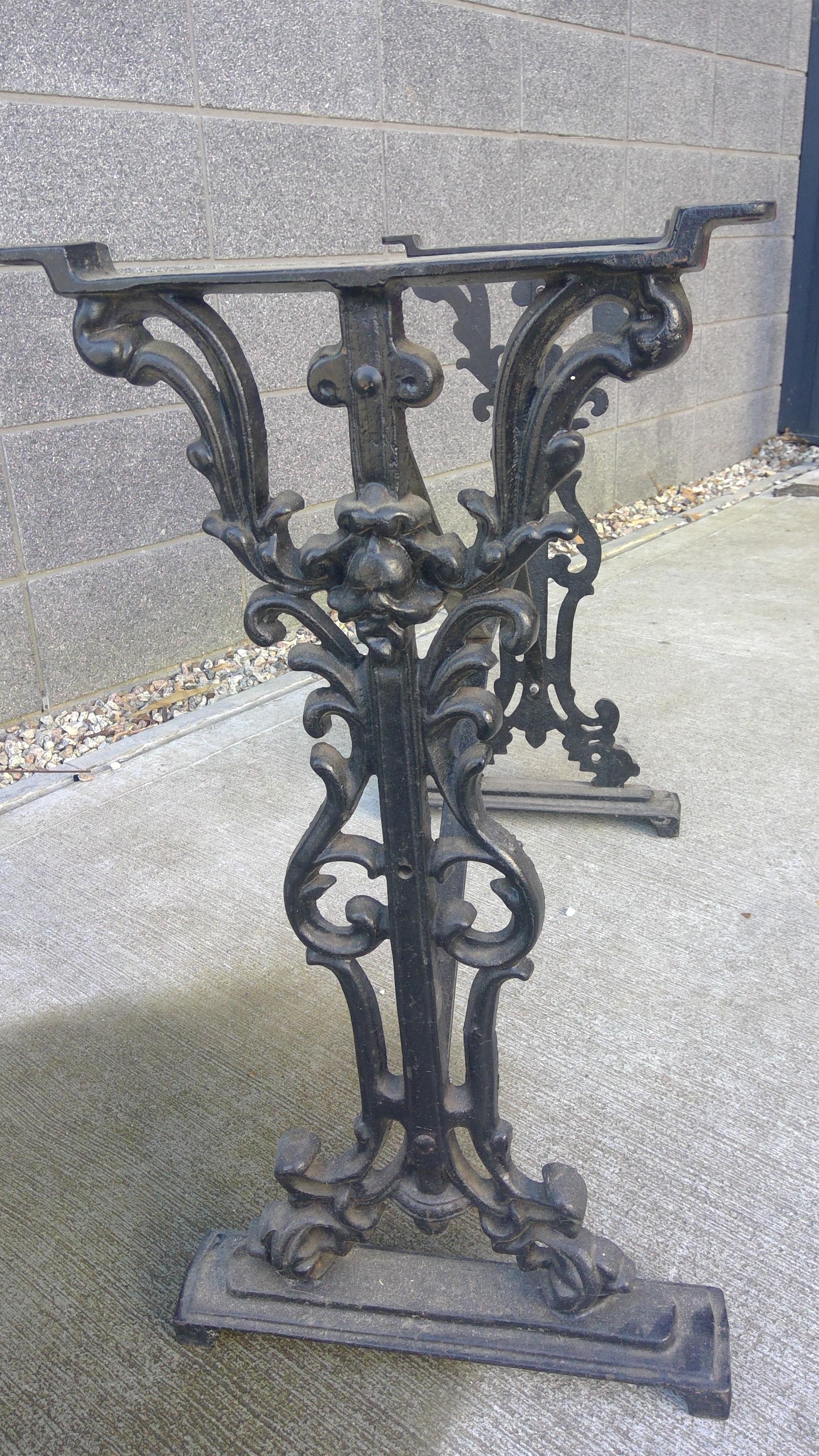Lot 146 - Vintage Ornate Cast Iron Table Base with