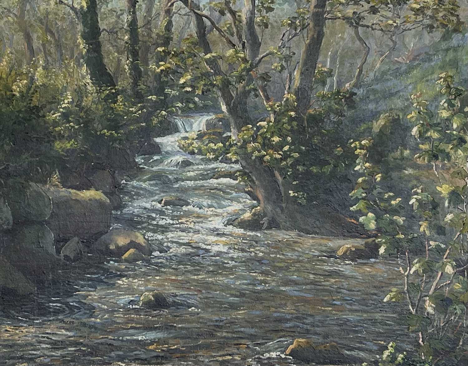 Lot 206 - Denys LAW (1907 -1981) Lamorna Stream Oil on