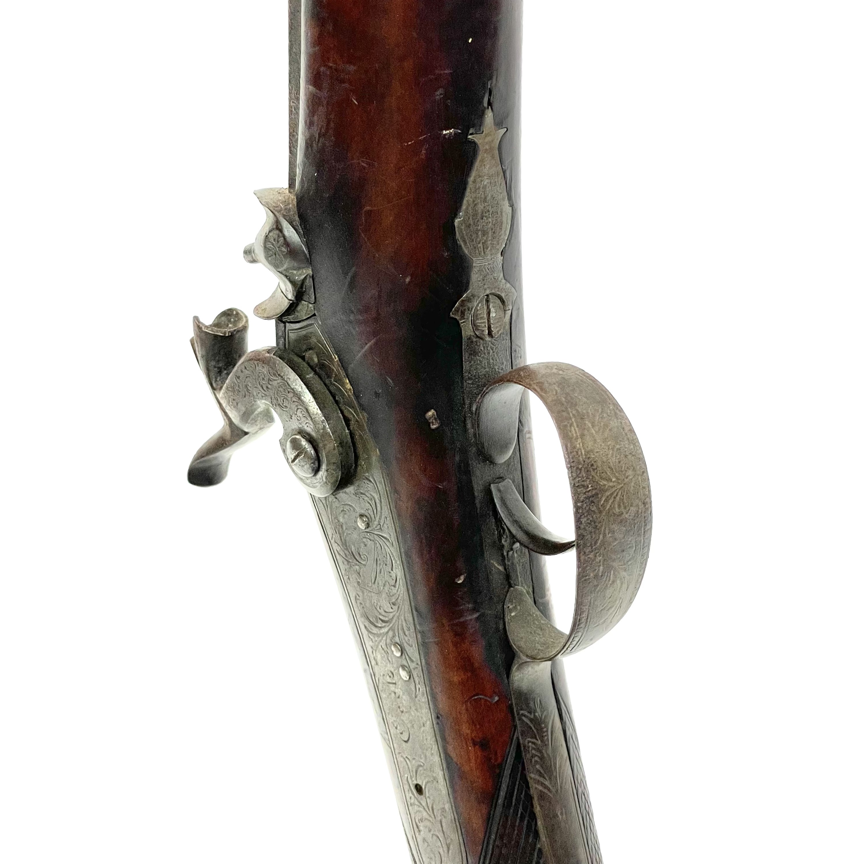 Lot 153 - A percussion musket with ramrod, the lock
