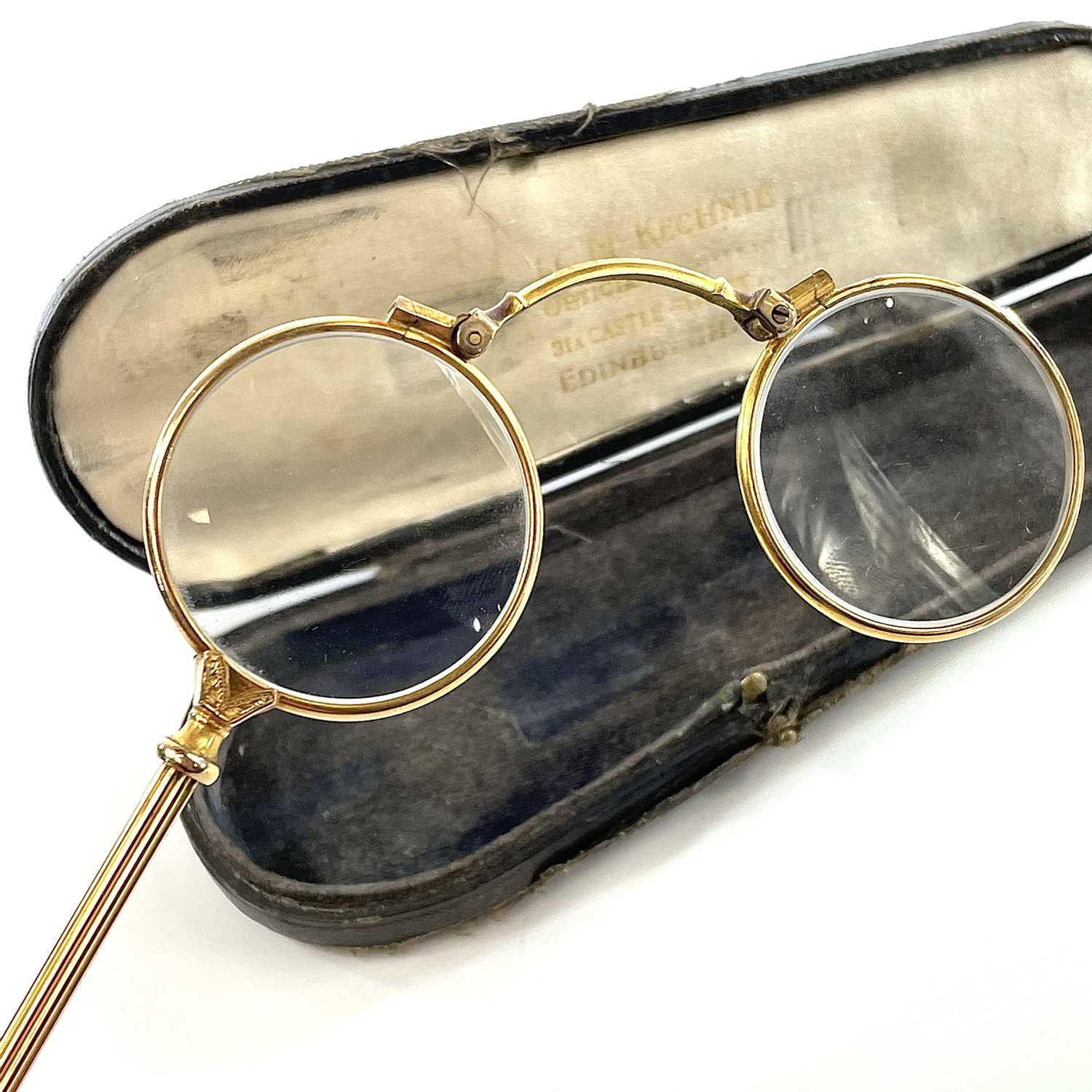 Lot 167 - A pair of Victorian gilt metal lorgnettes,