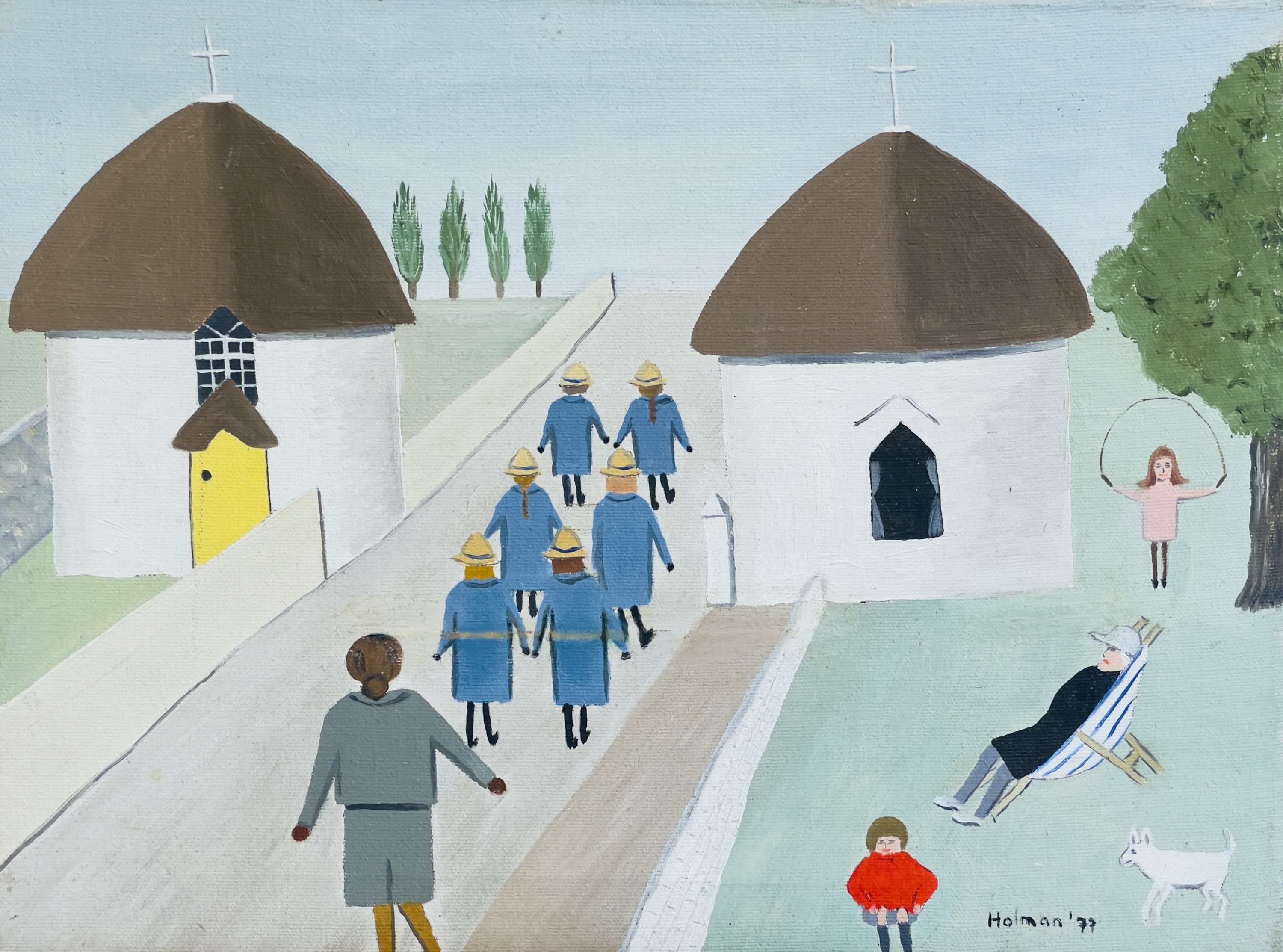 Betty HOLMAN (1911-?) The Round Houses - auctions & price archive
