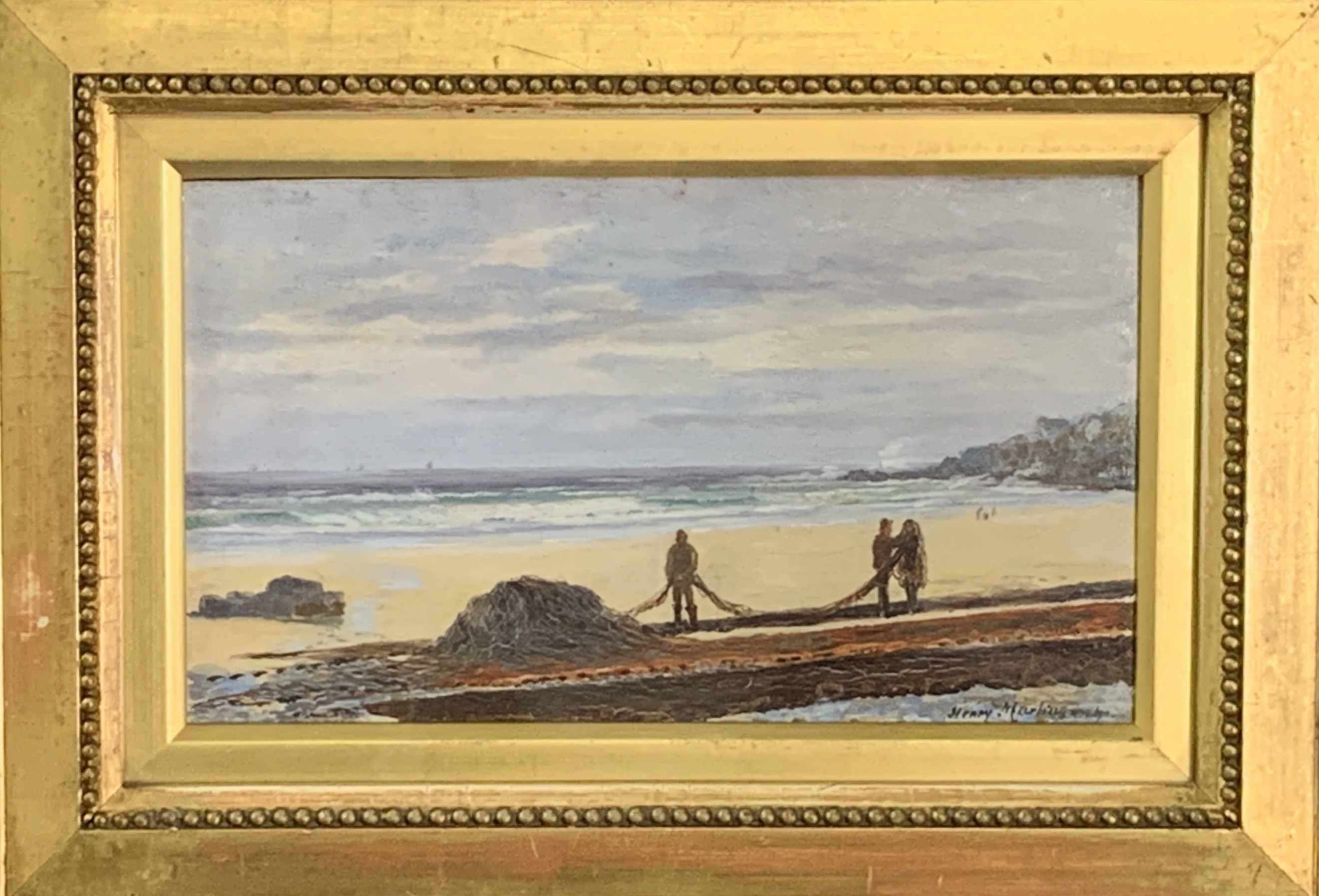 Lot 193 - Henry MARTIN (1835-1908) Newlyn, Drying Nets