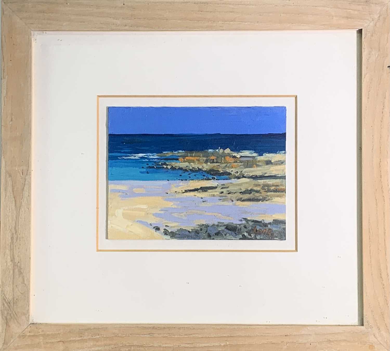 Lot 156 - Gary LONG (1945) Godrevy Beach Oil on board