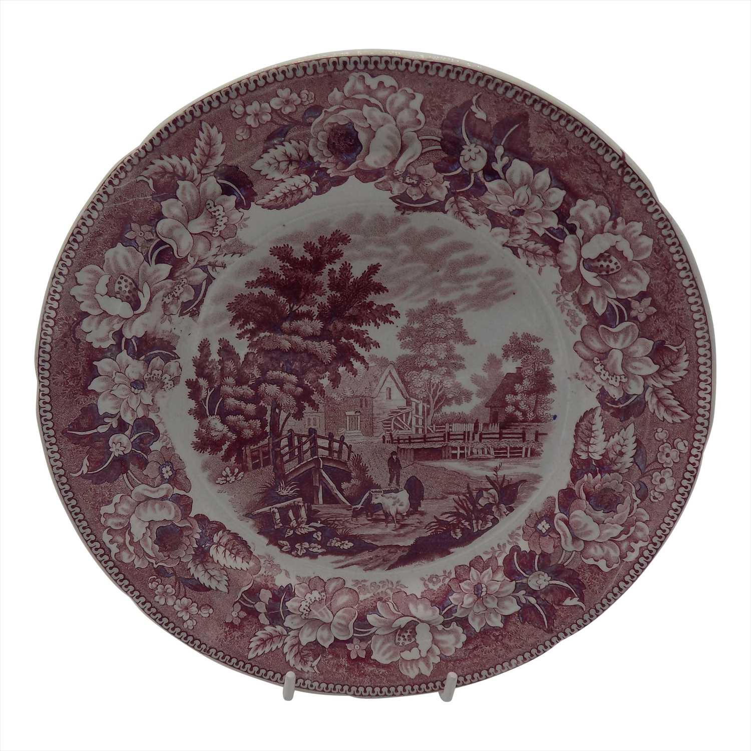 Lot 1306 - A Cambrian Pottery side plate, circa 1830,