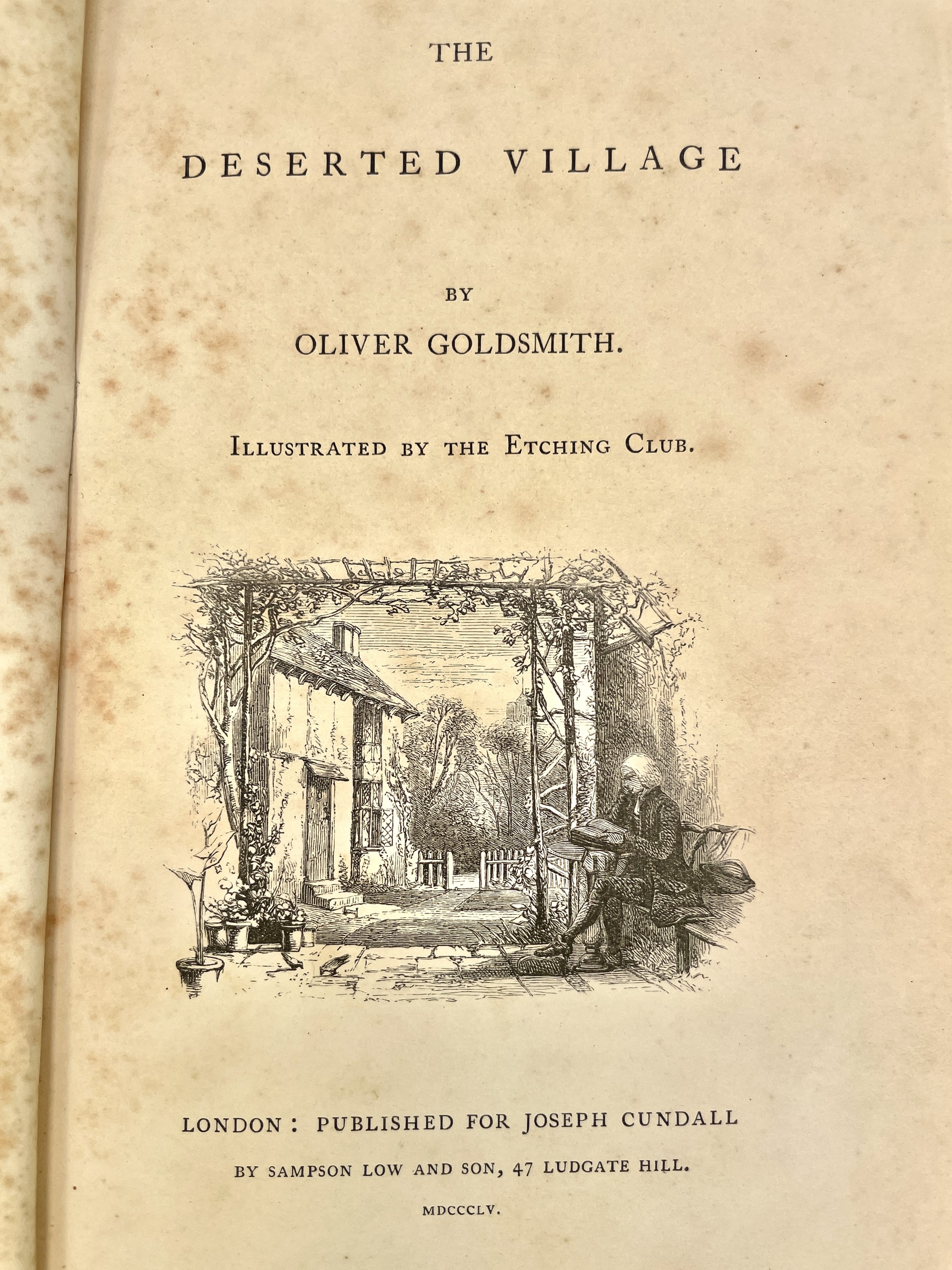 Lot 119 - OLIVER GOLDSMITH. 'The Deserted Village,'