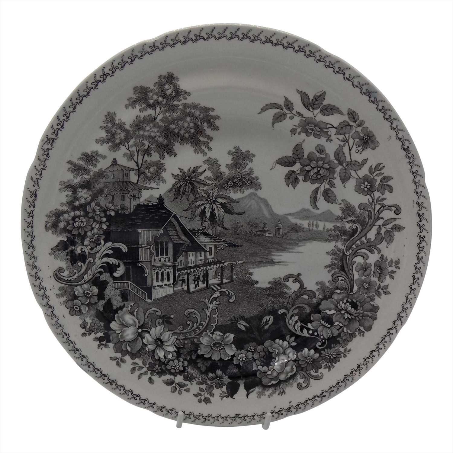 Lot 1304 - A Cambrian pottery dinner plate, circa 1820,