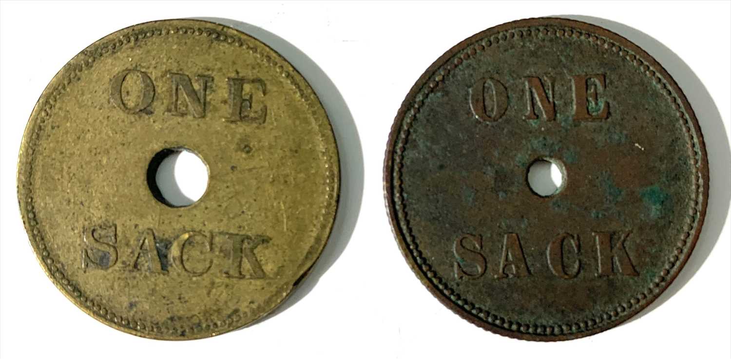 Lot 3 - Cornish Sack Tokens (2):