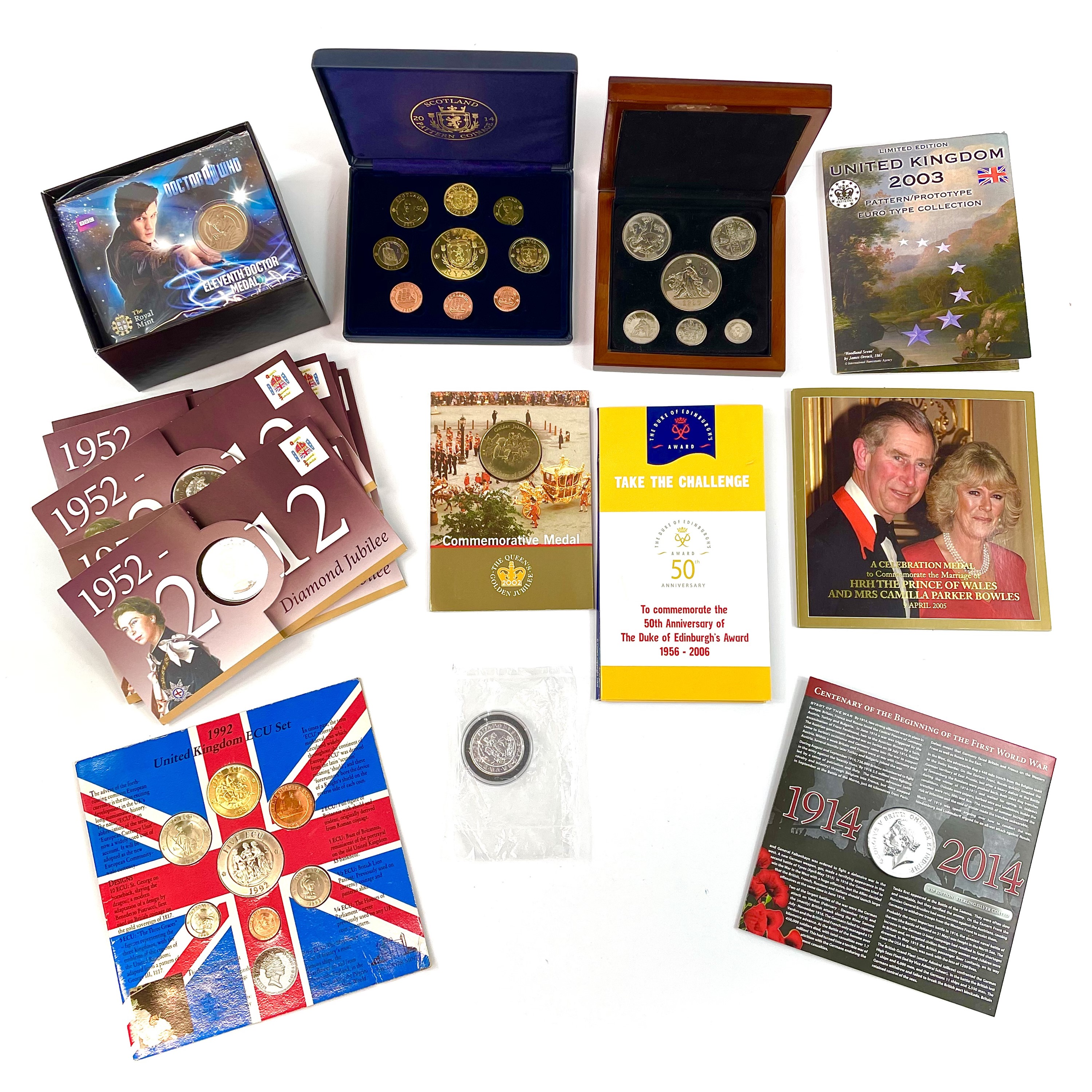 Lot 6 - UK Pattern Coins, Medallions and Dr Who