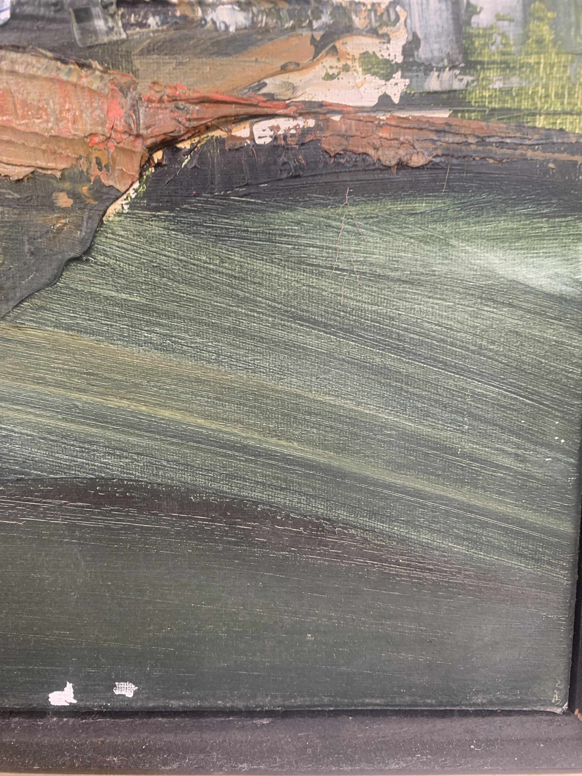 Lot 120 - Kit BARKER (1916-1988) Walled City Oil on