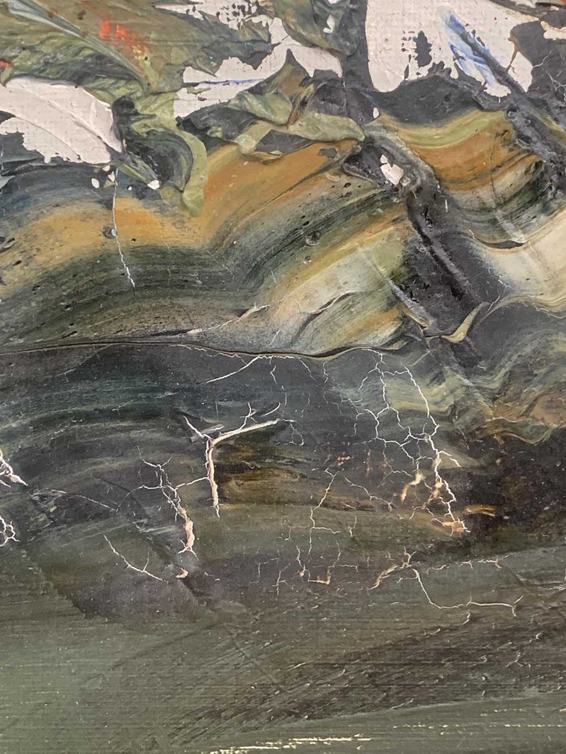 Lot 383 - Kit BARKER (1916-1988) Walled City Oil on