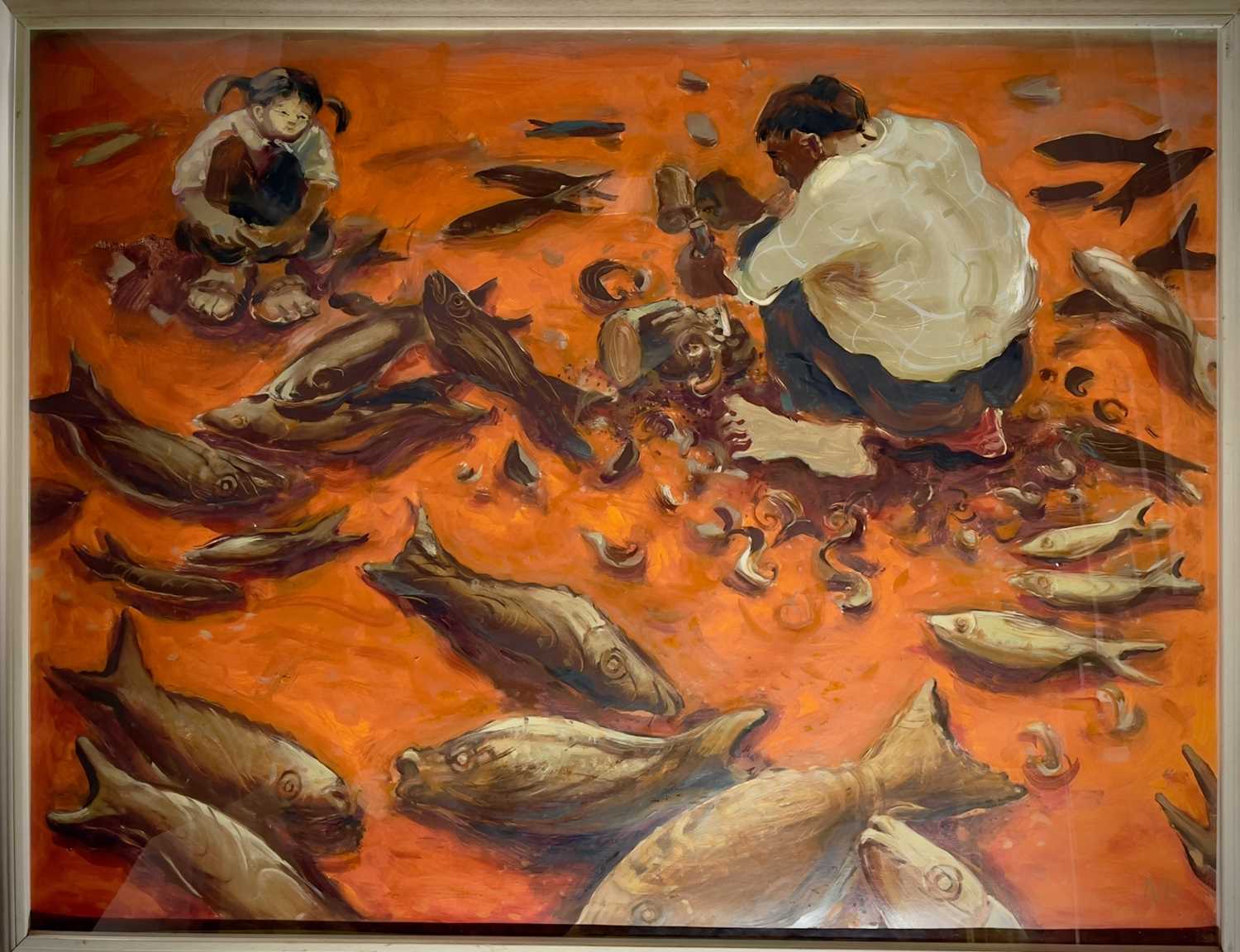 Lot 281 - Nicola BEALING (1963) The Carver of Wooden