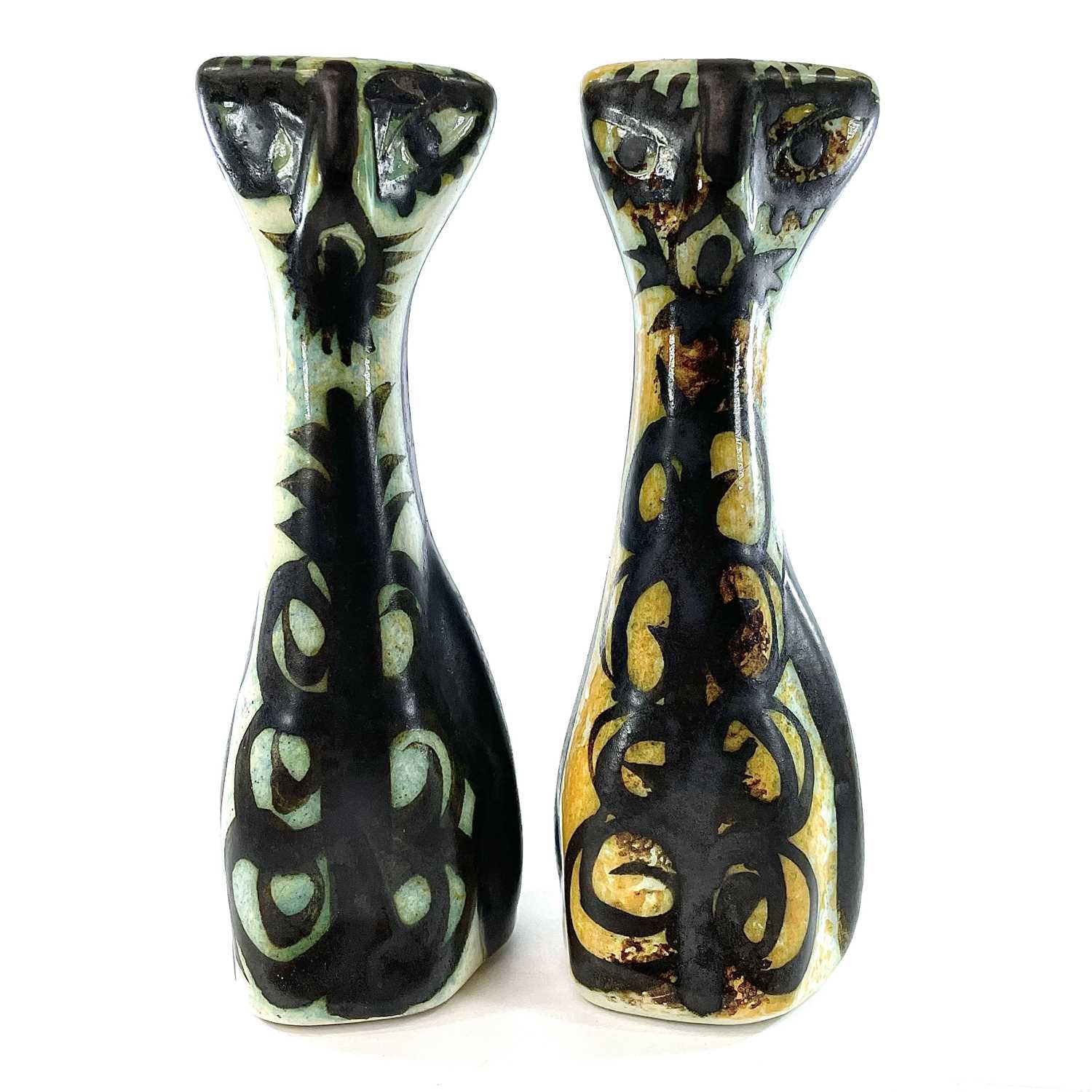 Lot 836 - A pair of Celtic, Newlyn pottery figures of