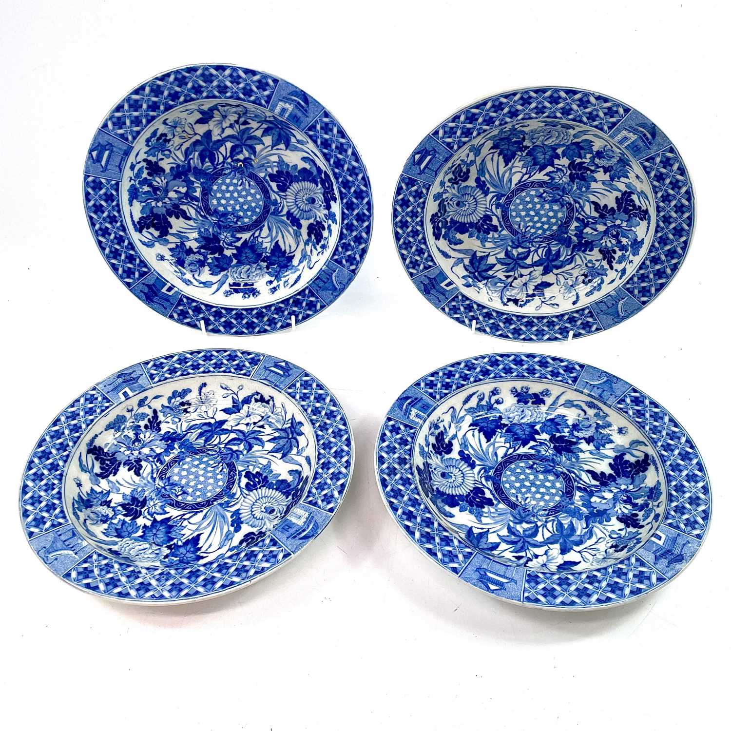 Lot 184 - Four 19th century blue and white transfer